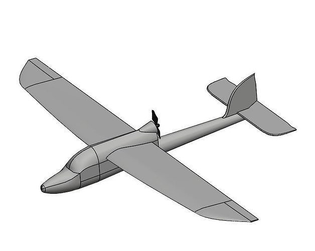 model aircraft airplane with two propellers free 3D model rigged | CGTrader