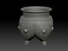 Taotie pattern quadruped vessel in ancient Chinese Shang Dynasty 3D ...