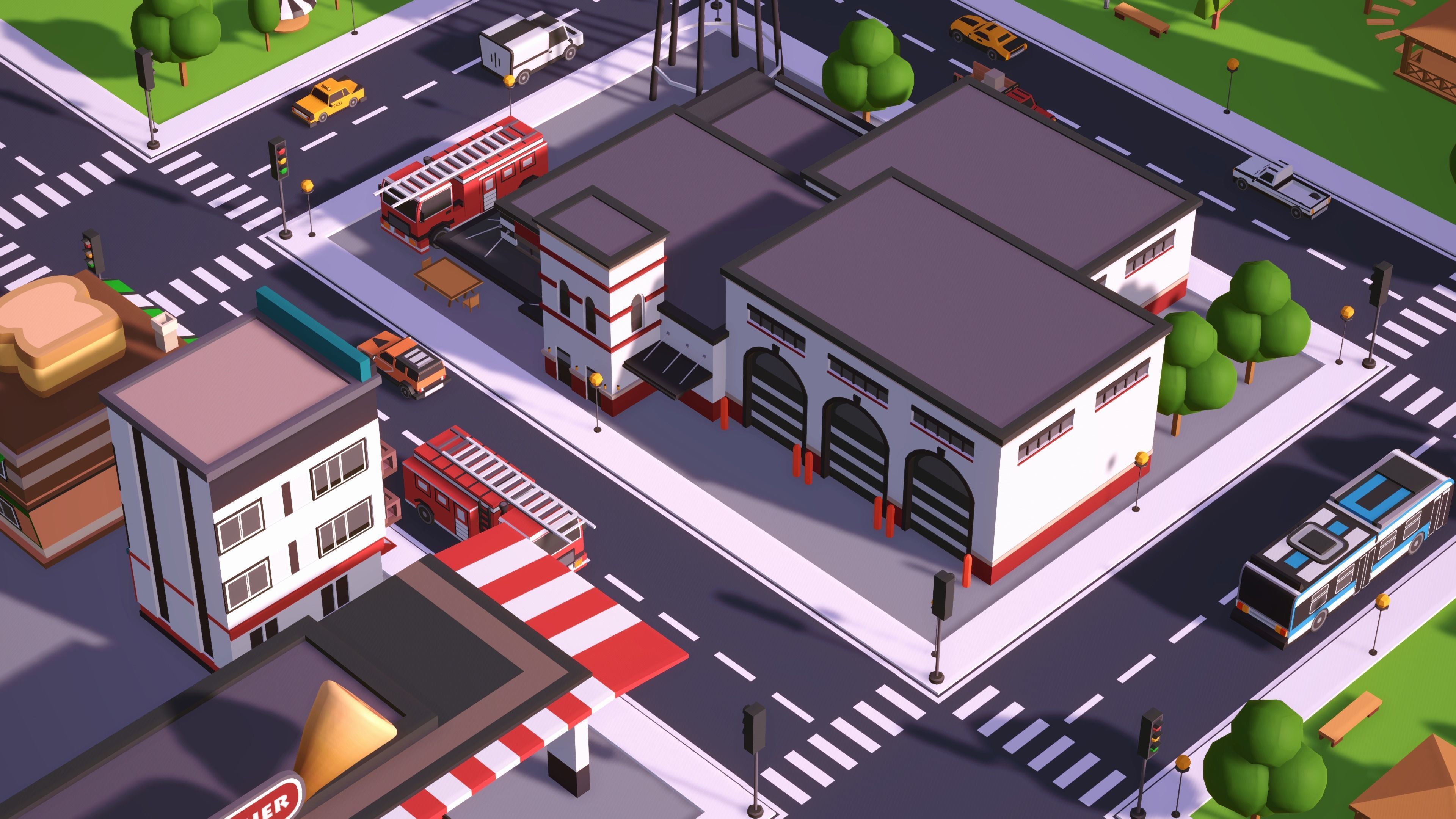 3D model POLYPACK - Low Poly City Pack VR / AR / low-poly | CGTrader