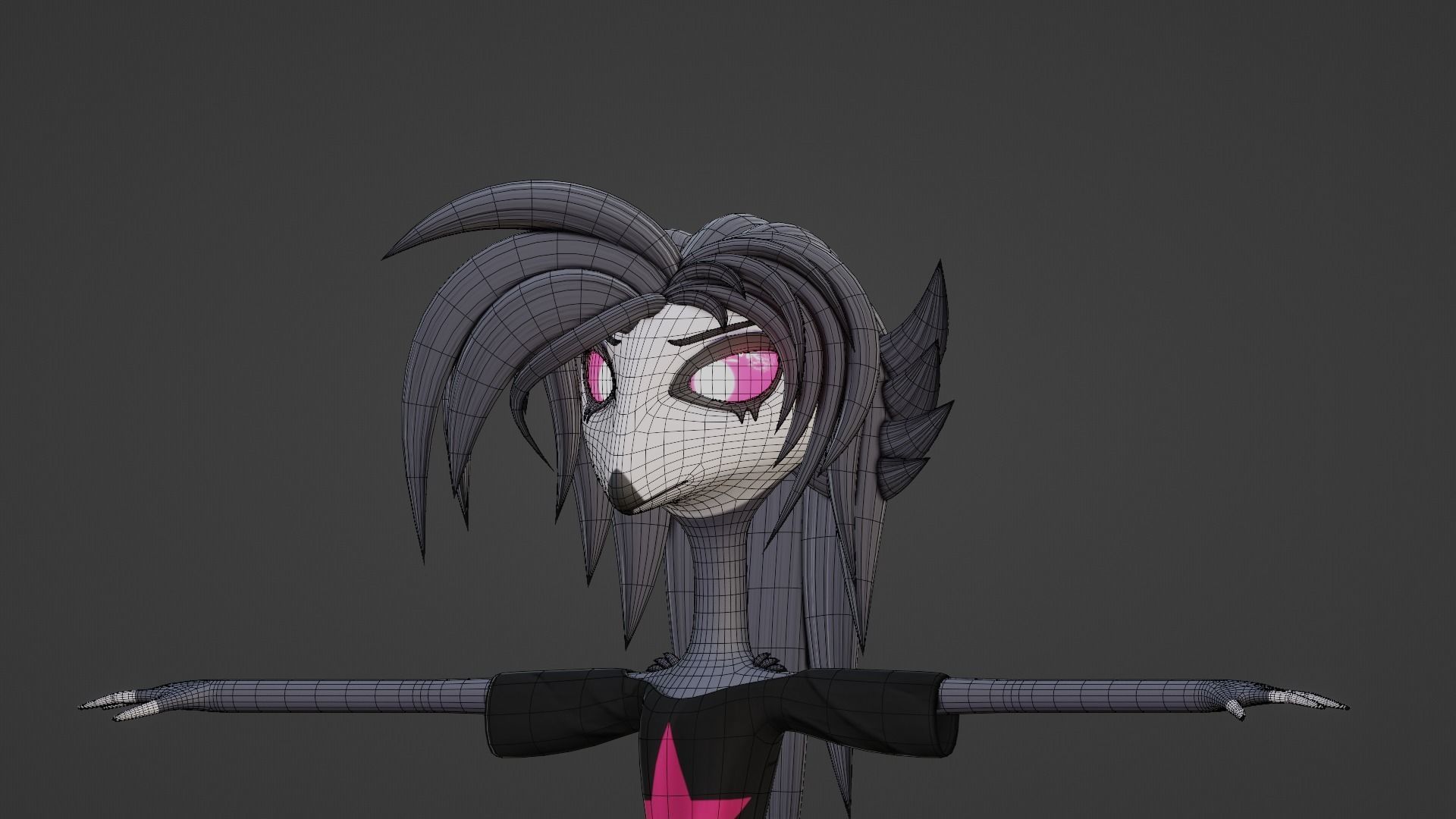 3D model Octavia Goetia from Helluva Boss VRChat Avatar VR / AR / low ...