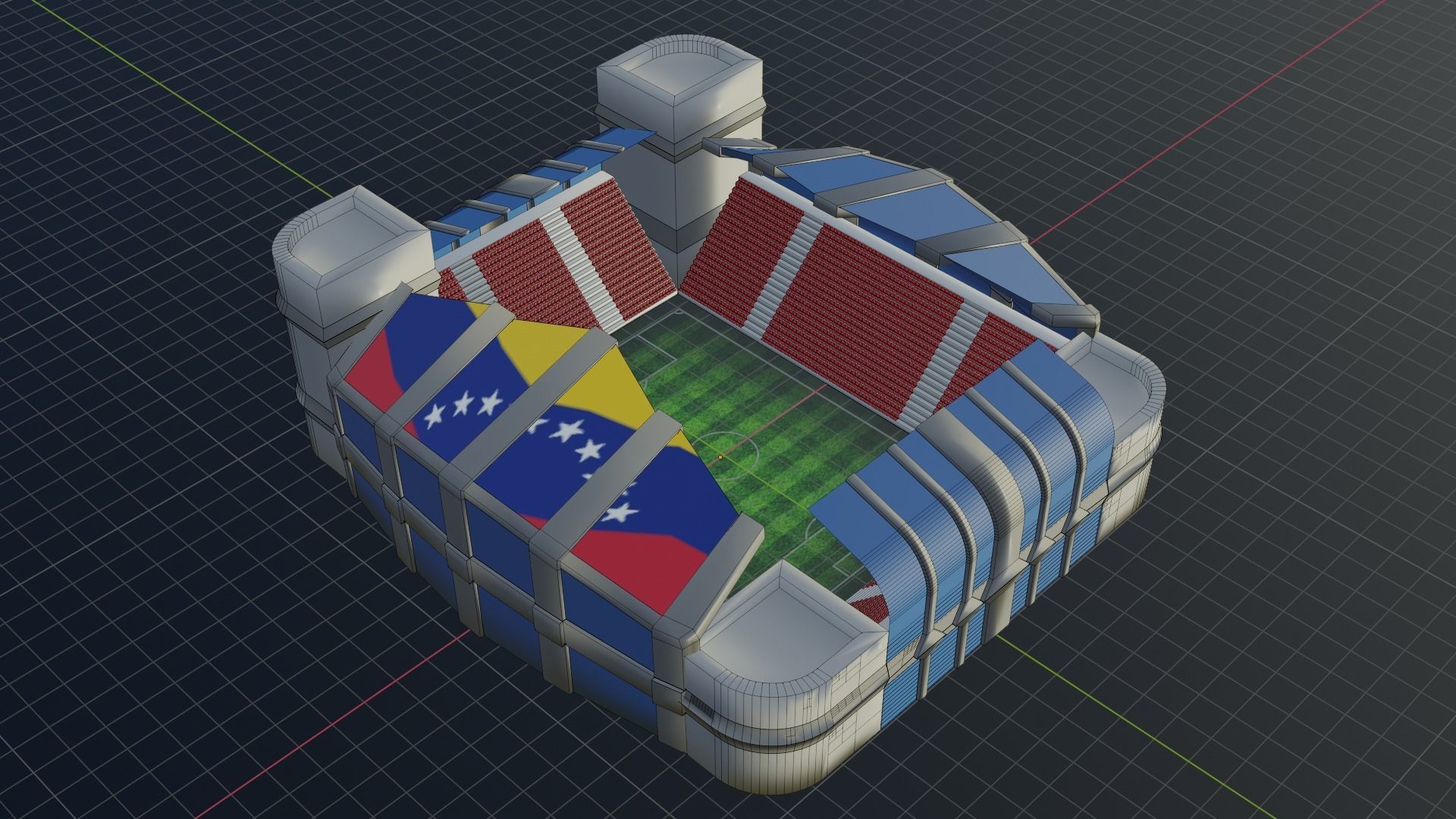 3D model Football Stadium - Venezuela VR / AR / low-poly | CGTrader