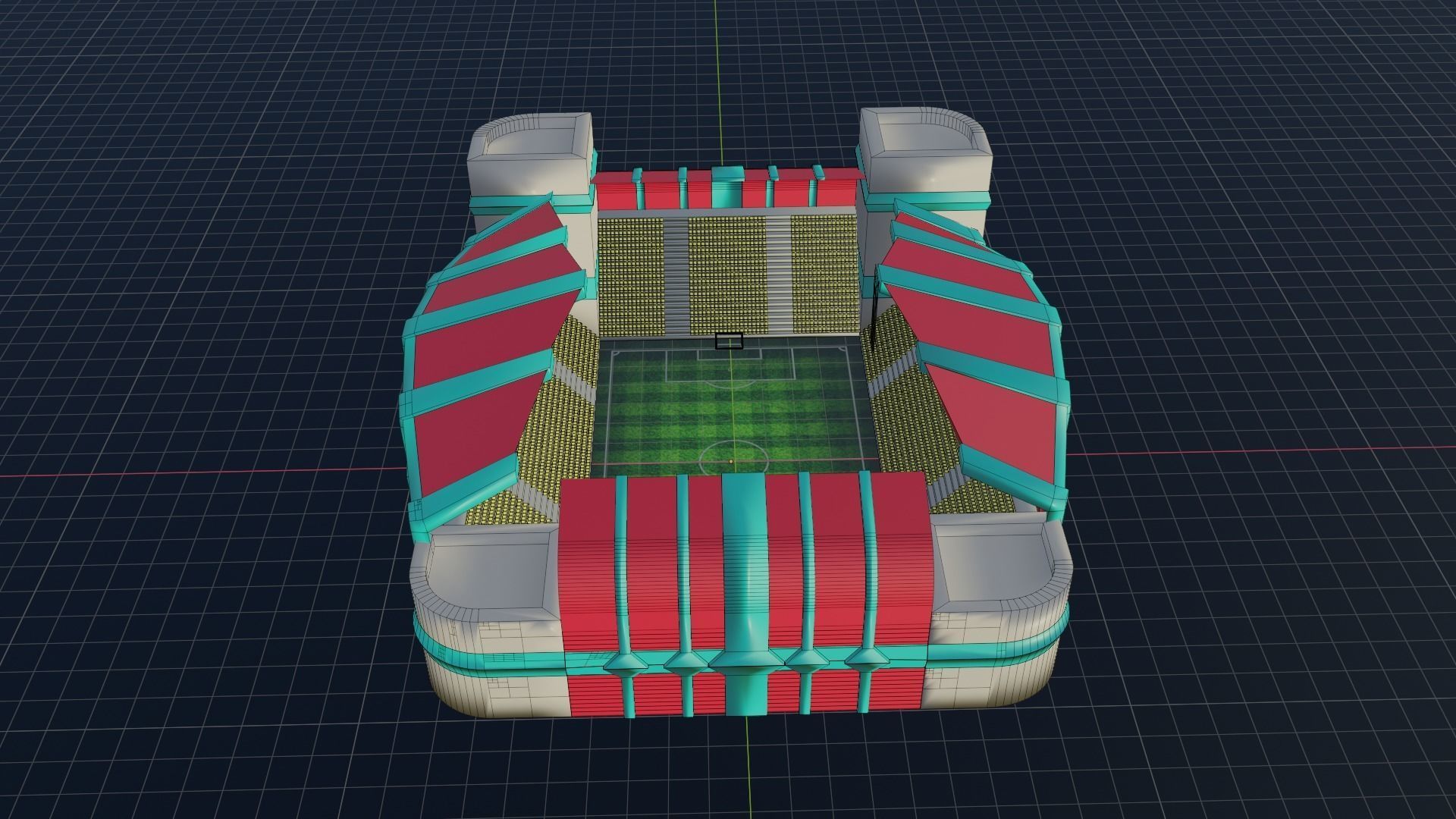 3D model Football Stadium - Liverpool VR / AR / low-poly | CGTrader