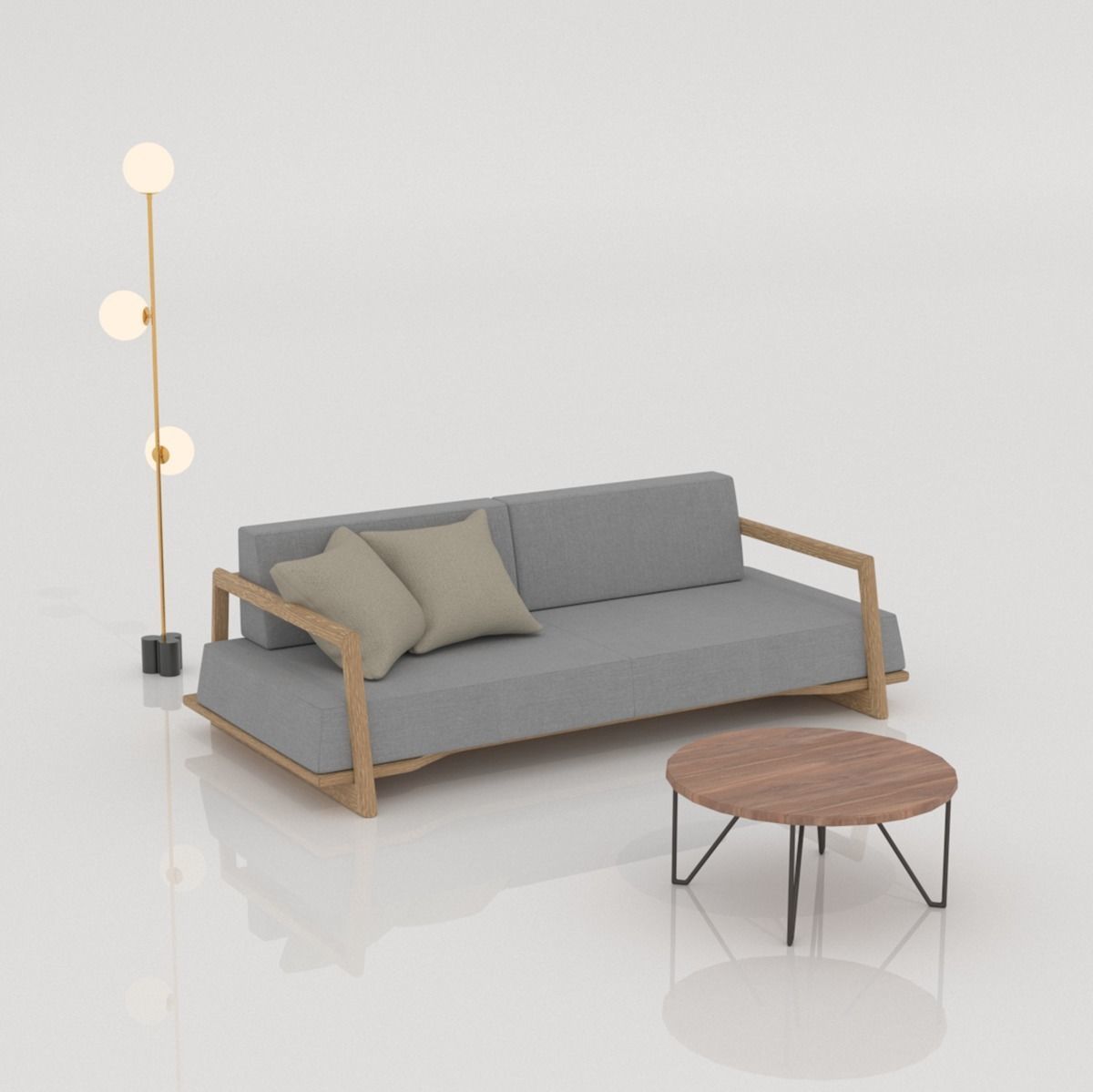 Sofa set 3D model 3D 3D model | CGTrader