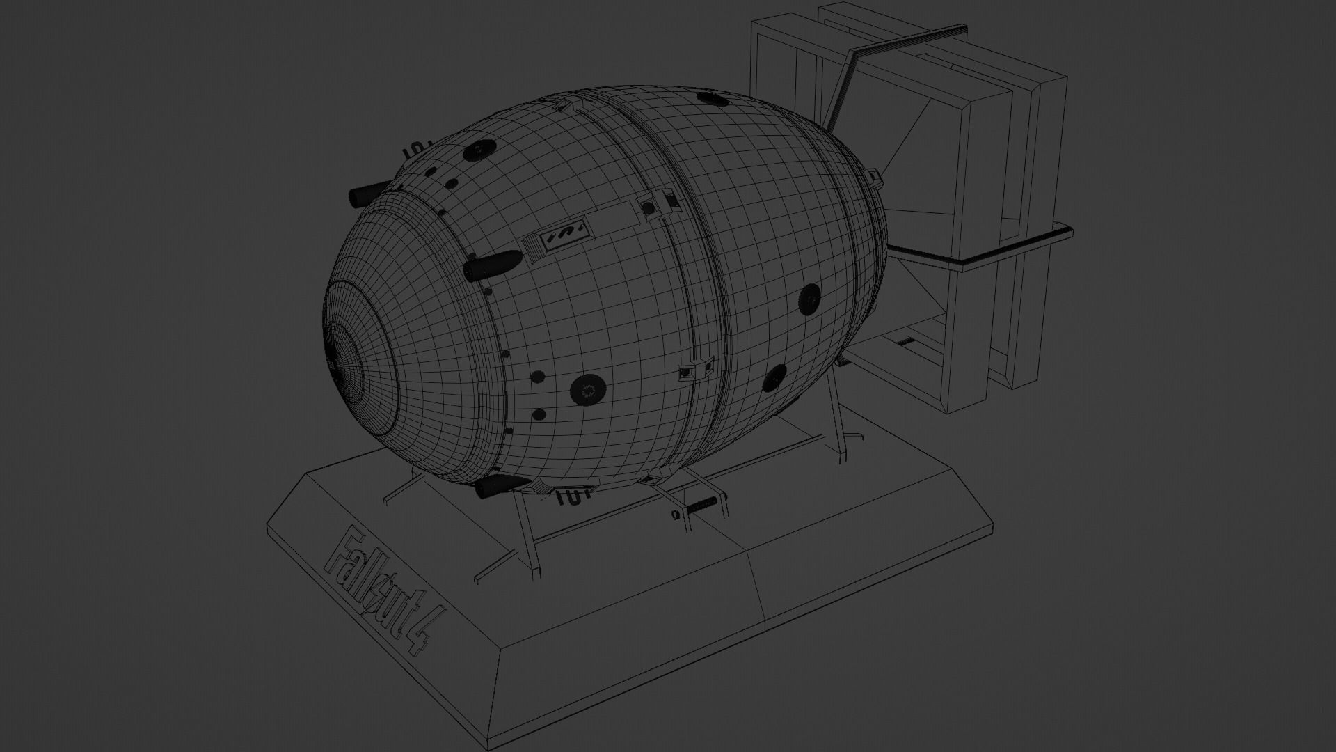 Fallout 4 NukeBomb free 3D model 3D printable | CGTrader