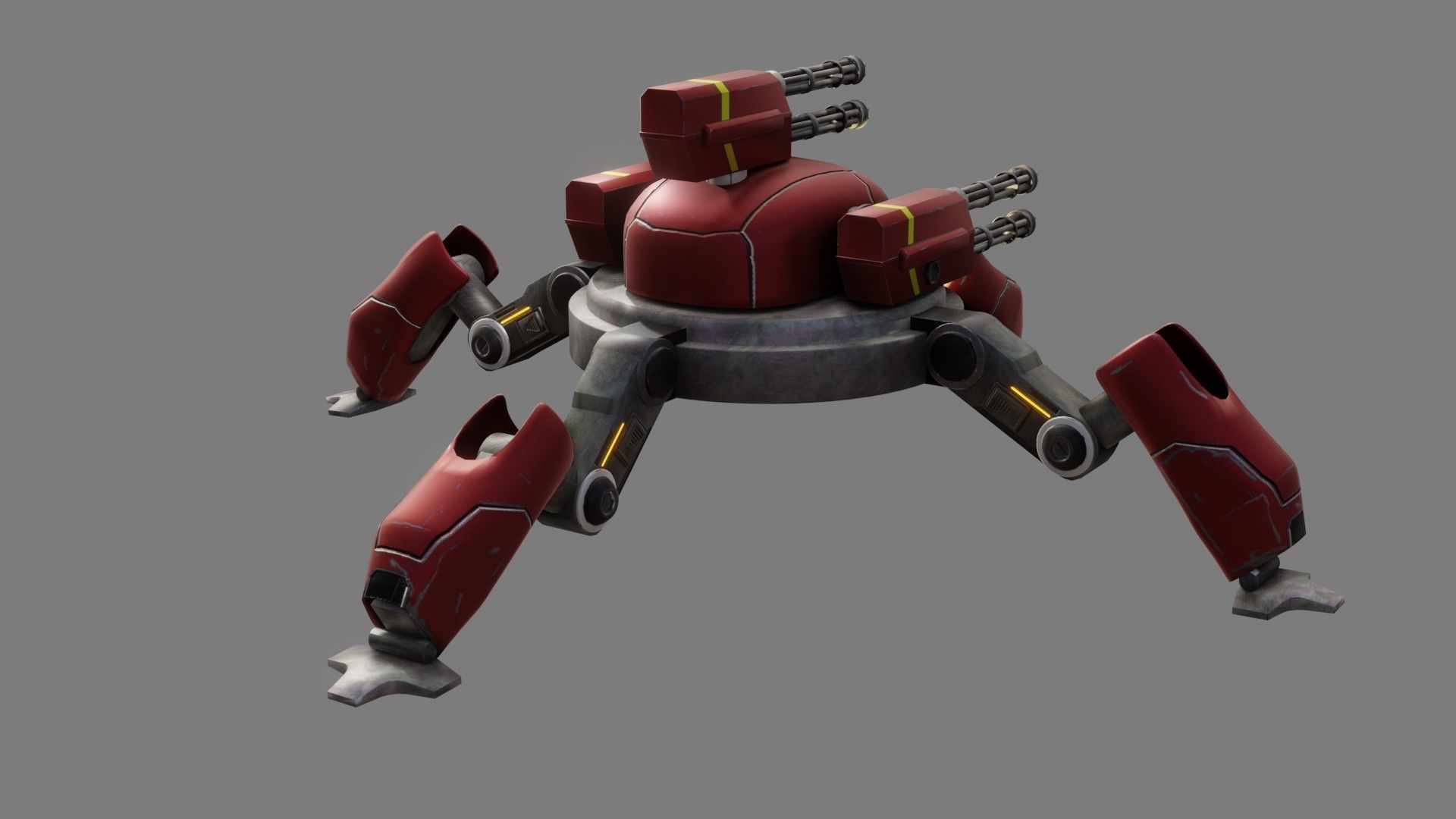 3D model Sci Fi Quad Bot - Low Poly - Game Ready - PBR VR / AR / low ...