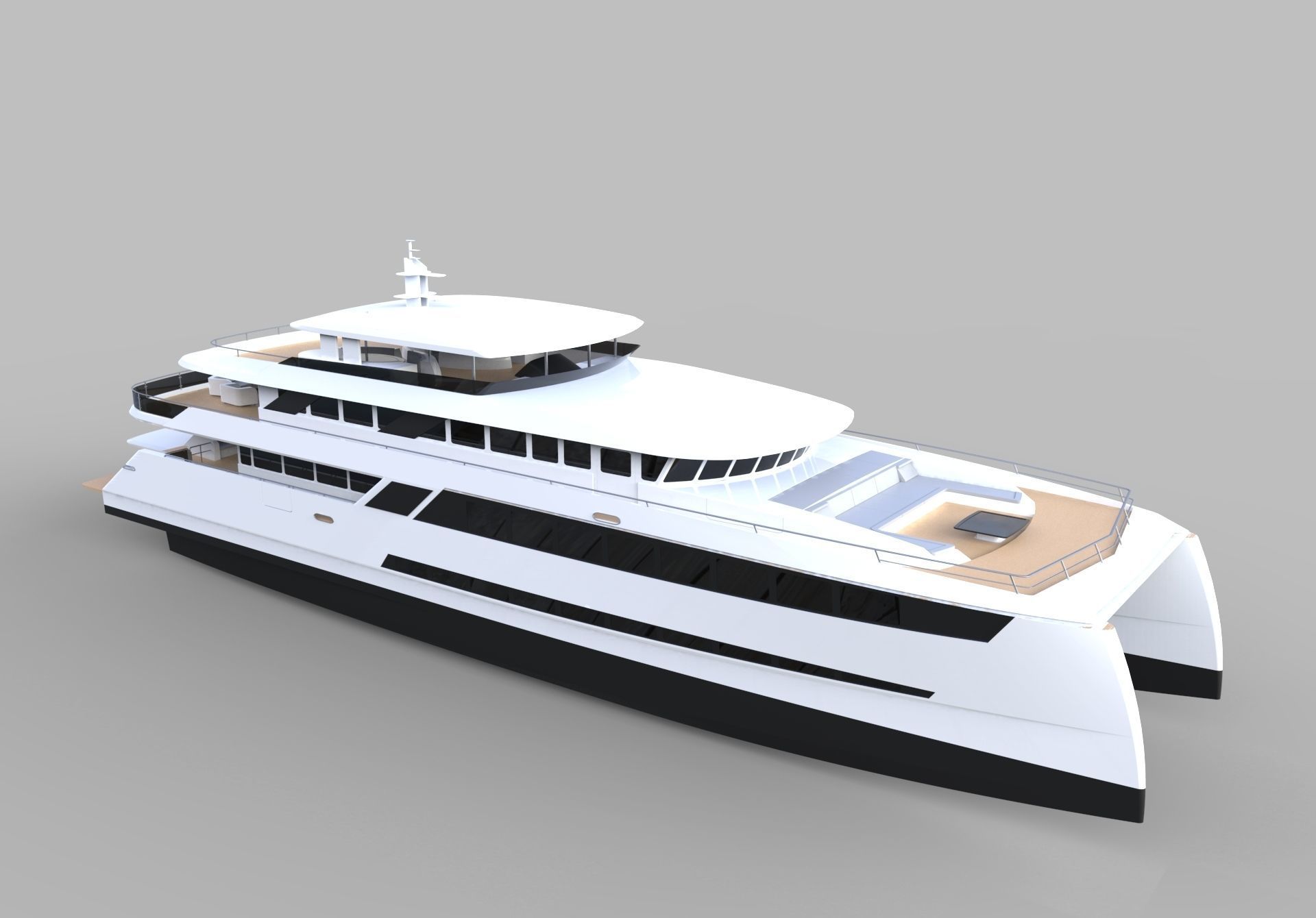 Concept Catamaran Mega Yacht 3D model | CGTrader