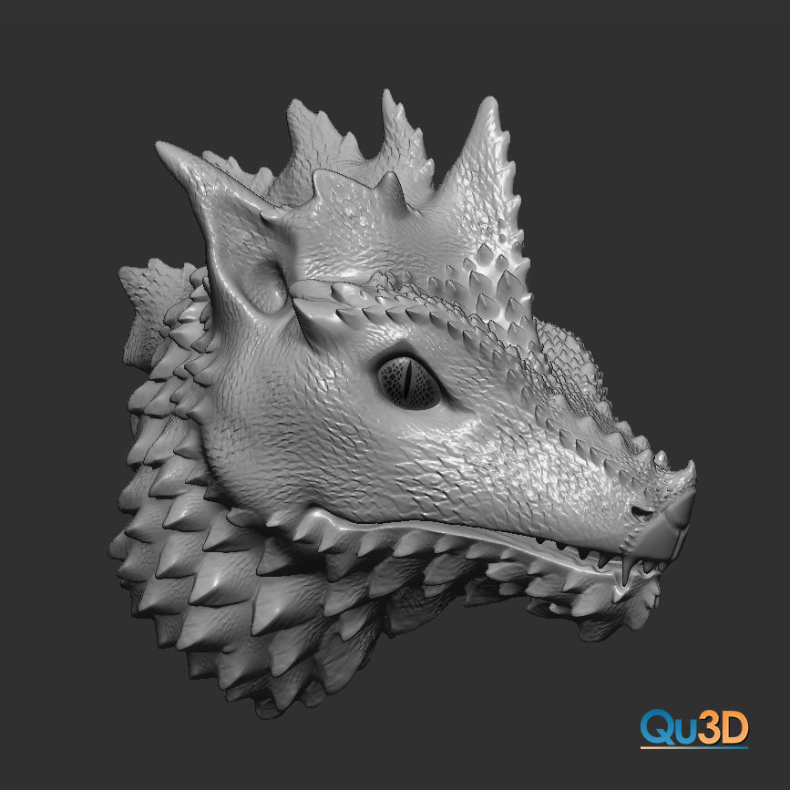 Dragon Attyla-Bust High-Polygon 3D Druck Model free 3D model 3D ...