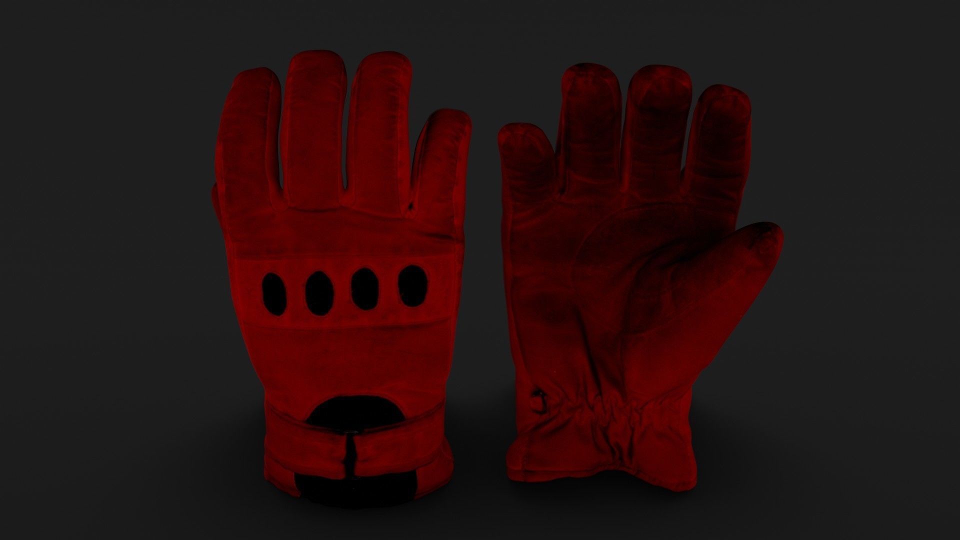 3D model Used Red Glove VR / AR / low-poly | CGTrader