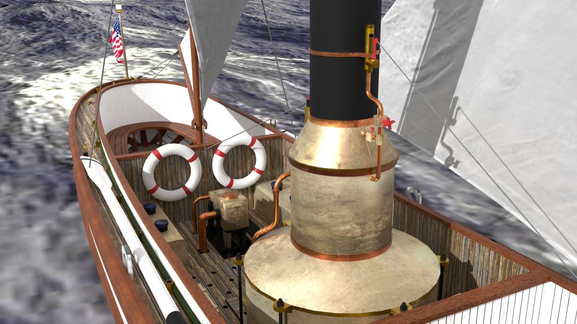 3D model STANDARD STEAM CUTTER - 1902 - US NAVY VR / AR / low-poly ...