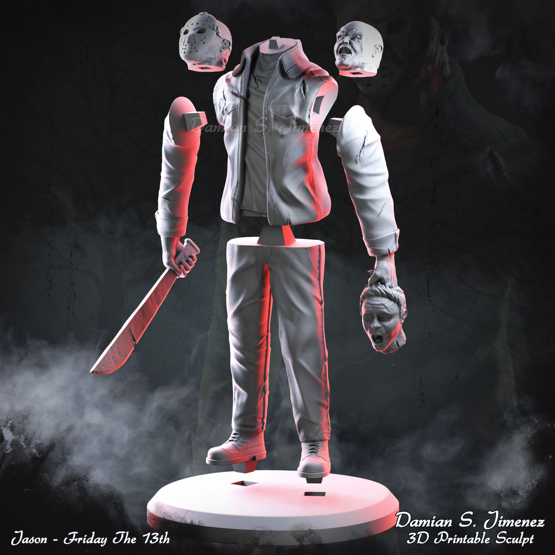 Jason Friday The 13th Printable Sculpt 3D model 3D printable | CGTrader