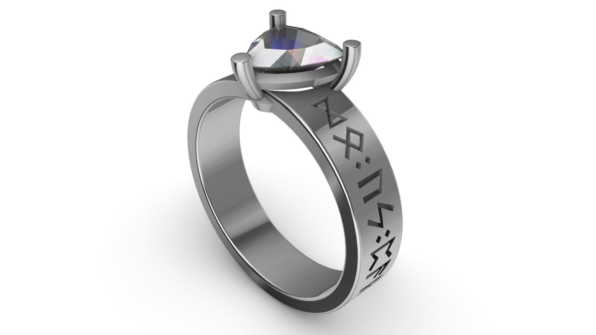 Viking Runes Ring 3D model 3D printable | CGTrader