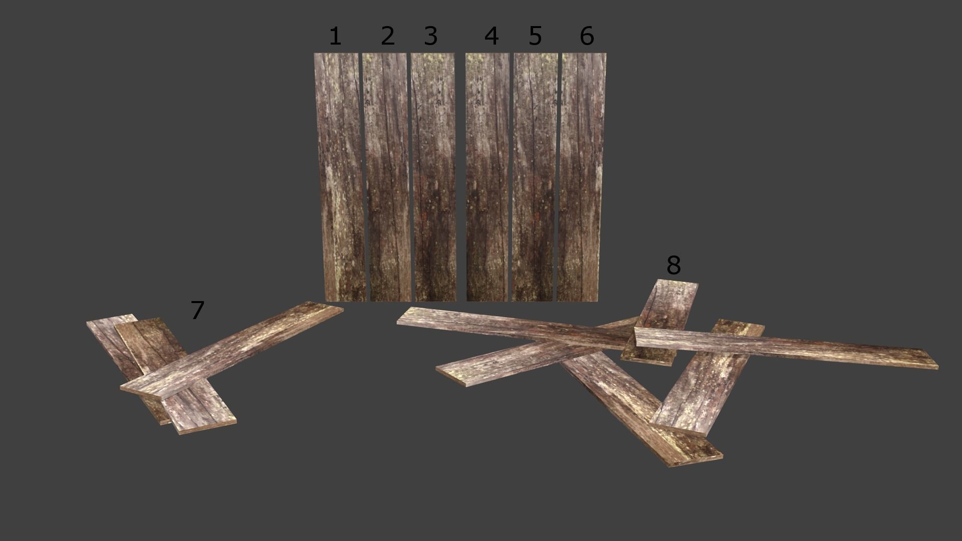 3D model Wooden planks VR / AR / low-poly | CGTrader