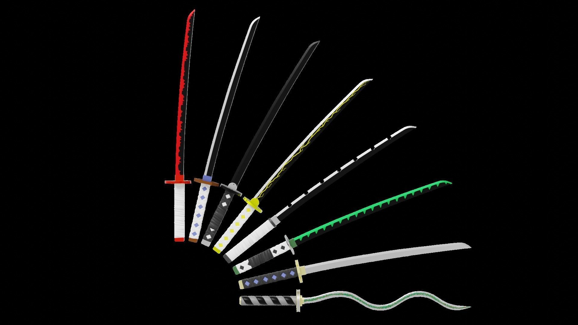 Pillar Sword Kimetsu no Yaiba - Espada de pilares 3D model | CGTrader