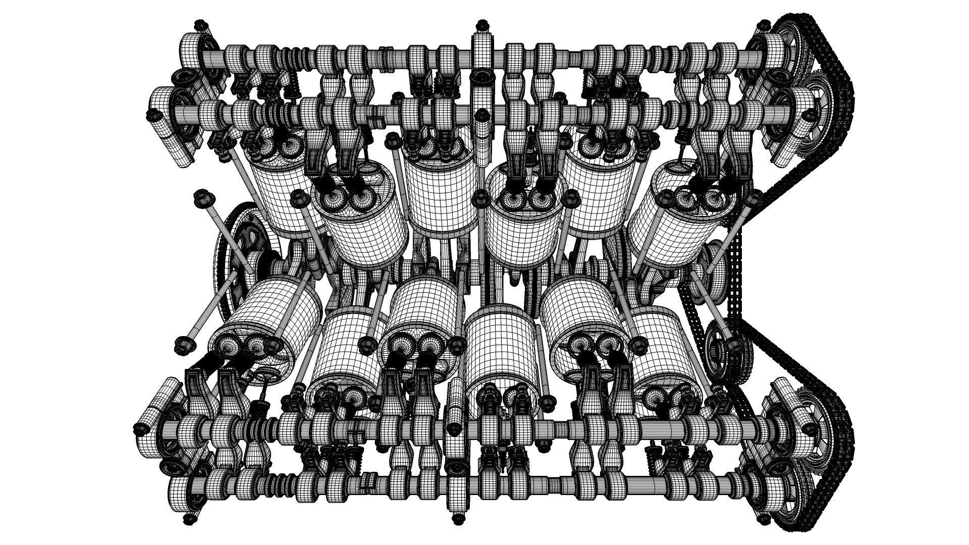 W12 Engine Working Animated 3D model animated rigged | CGTrader