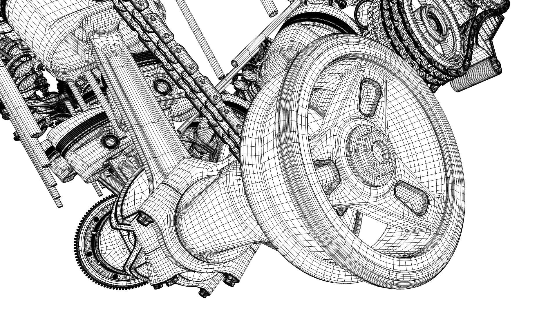 W12 Engine Working Animated 3D model animated rigged | CGTrader