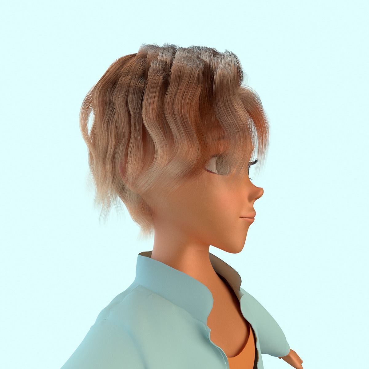 Bosy cinema 4D Character Girl 3D model rigged | CGTrader