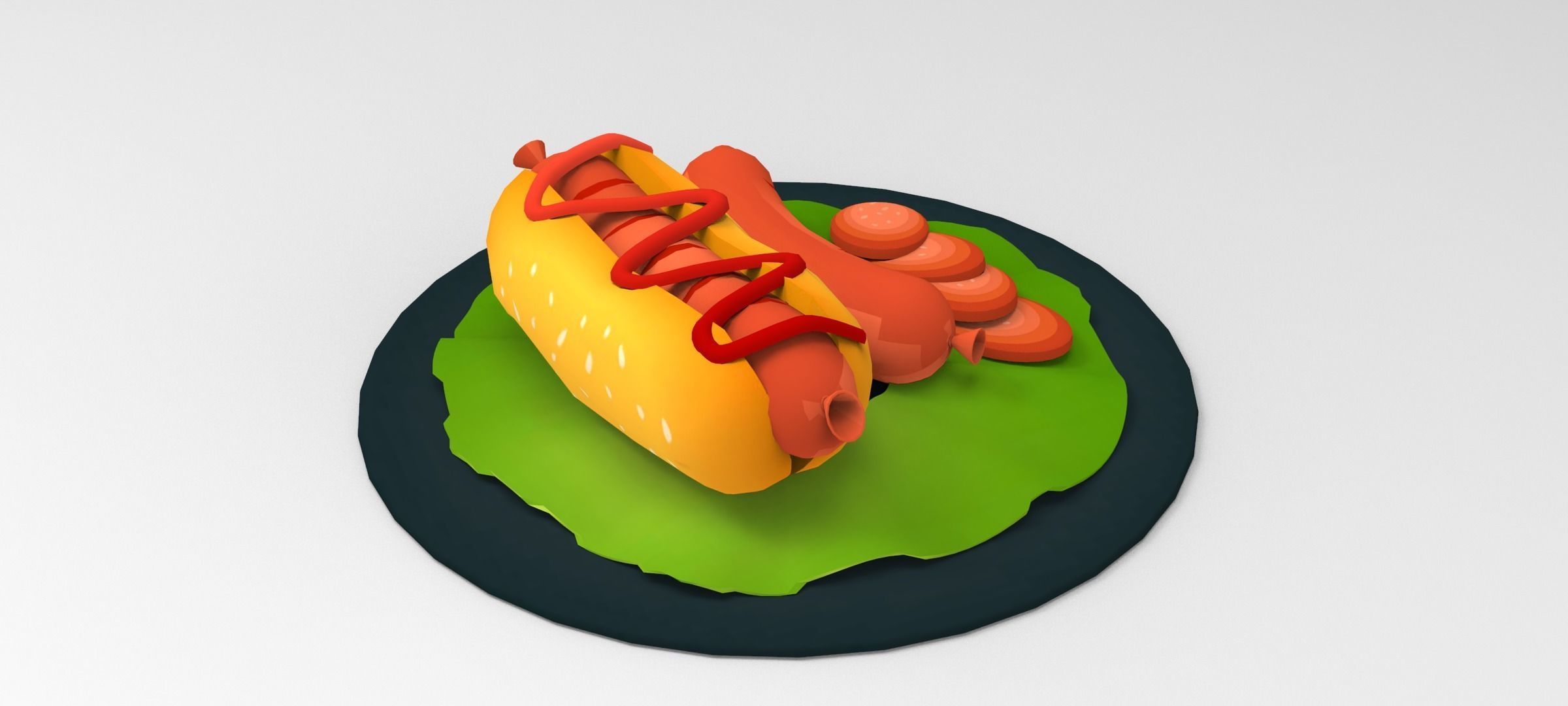 Hot Dog 3D Food free 3D model animated rigged | CGTrader