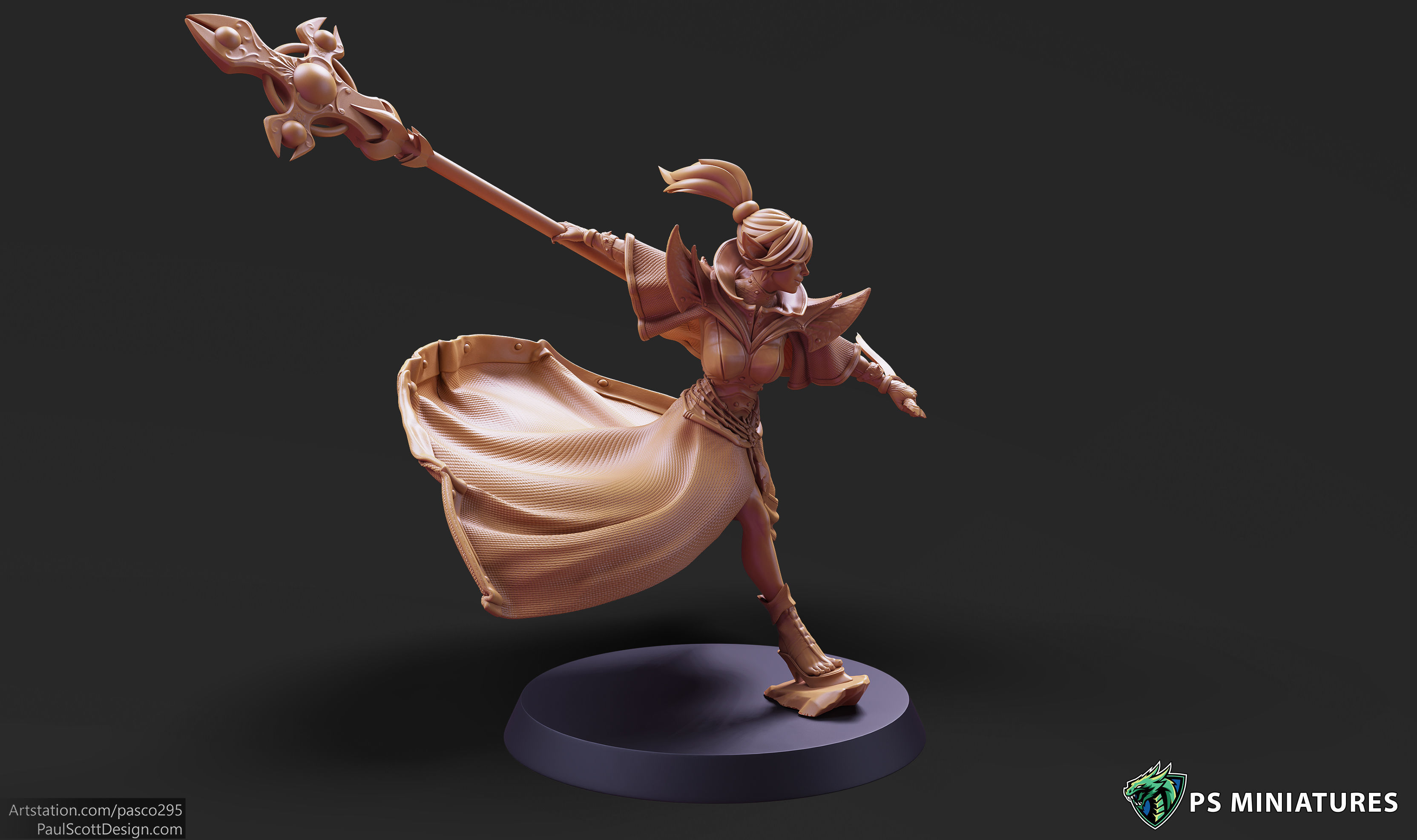 Drow Cleric Pose 2 - 4 Variants and 2 Pinups 3D model 3D printable ...
