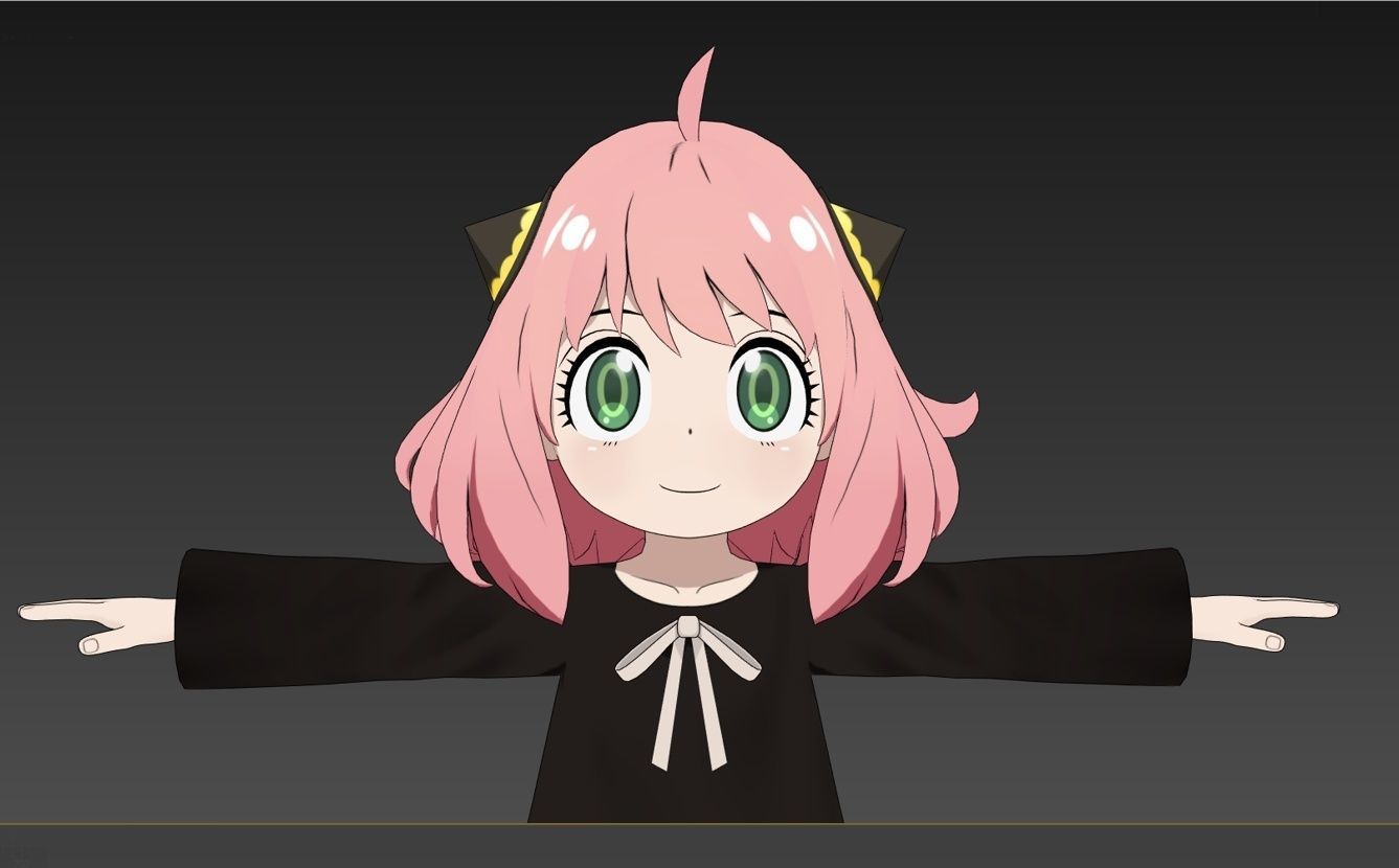 Anya Forger VRChat 3D model rigged | CGTrader