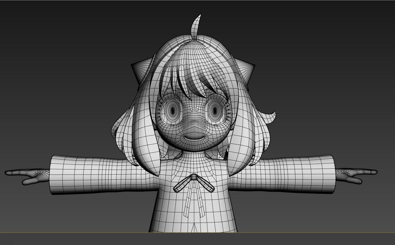 Anya Forger VRChat 3D model rigged | CGTrader