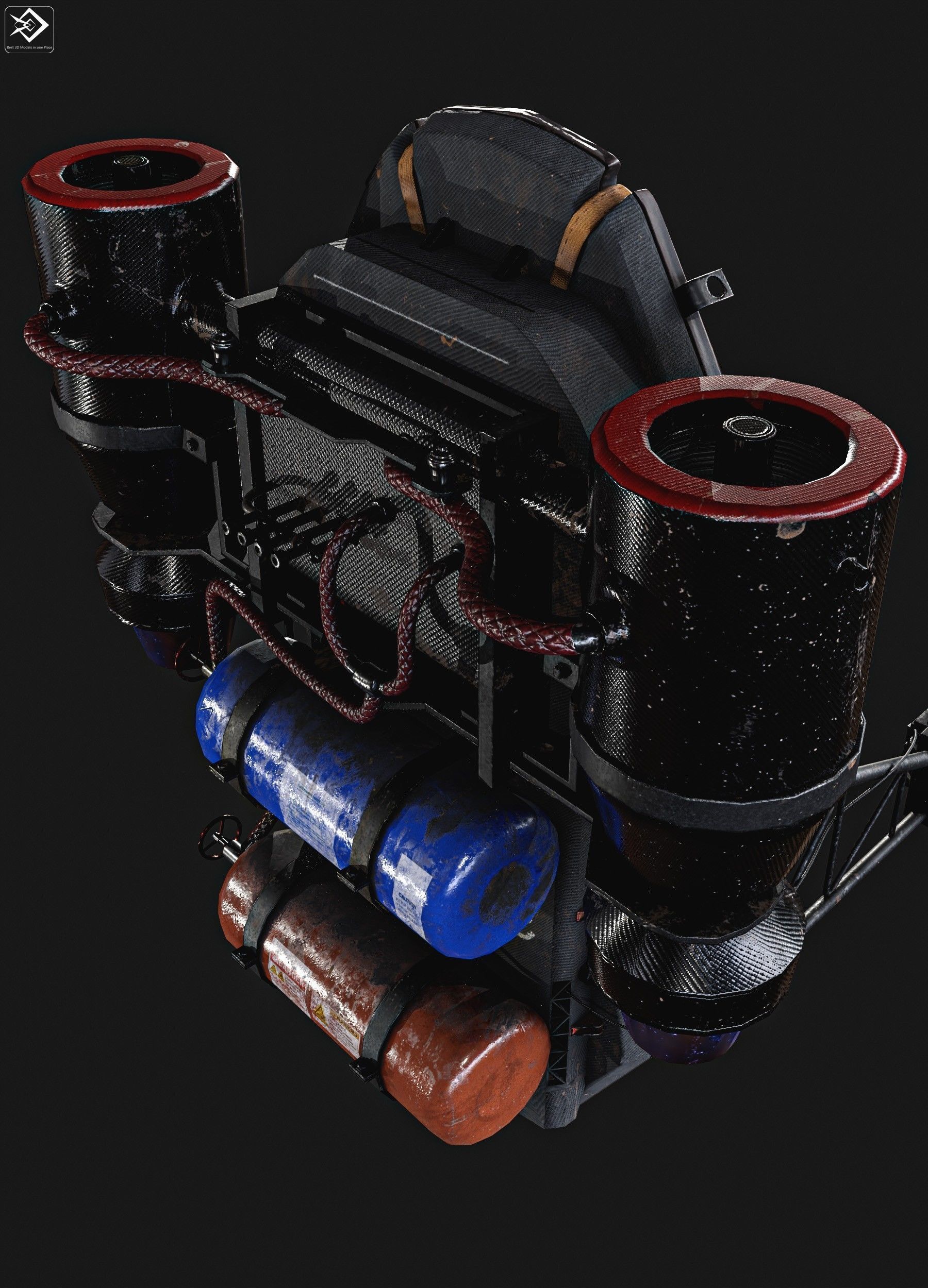 3D model Jetpack spacecraft with cargo VR / AR / low-poly | CGTrader