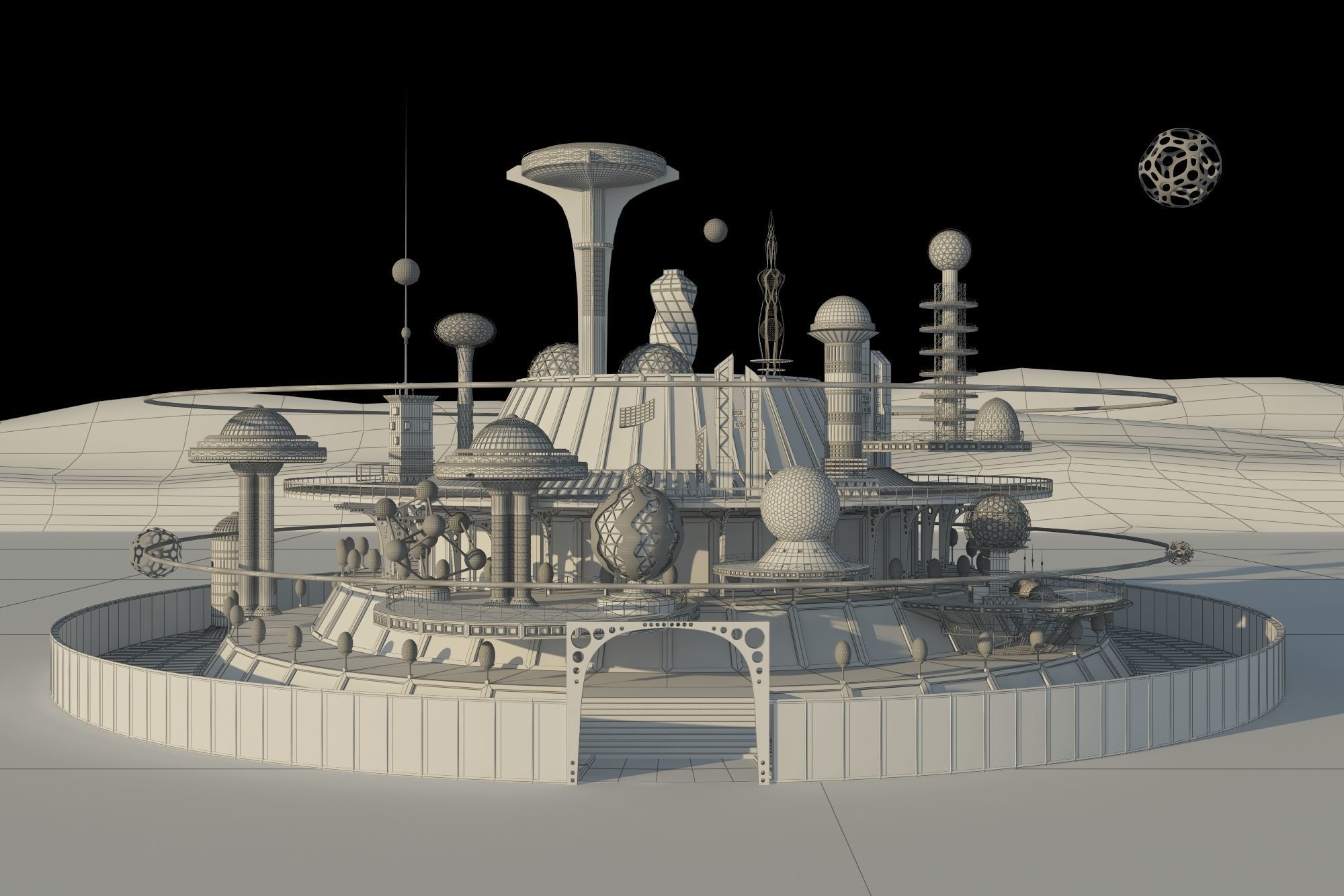 fantastic cosmic construction 3D model | CGTrader