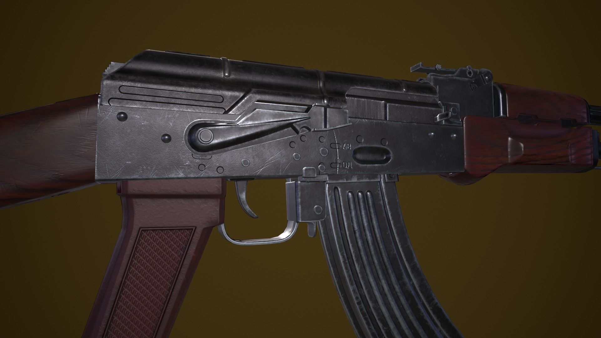 AKM Model and Textures Low-poly 3D model 3D model | CGTrader