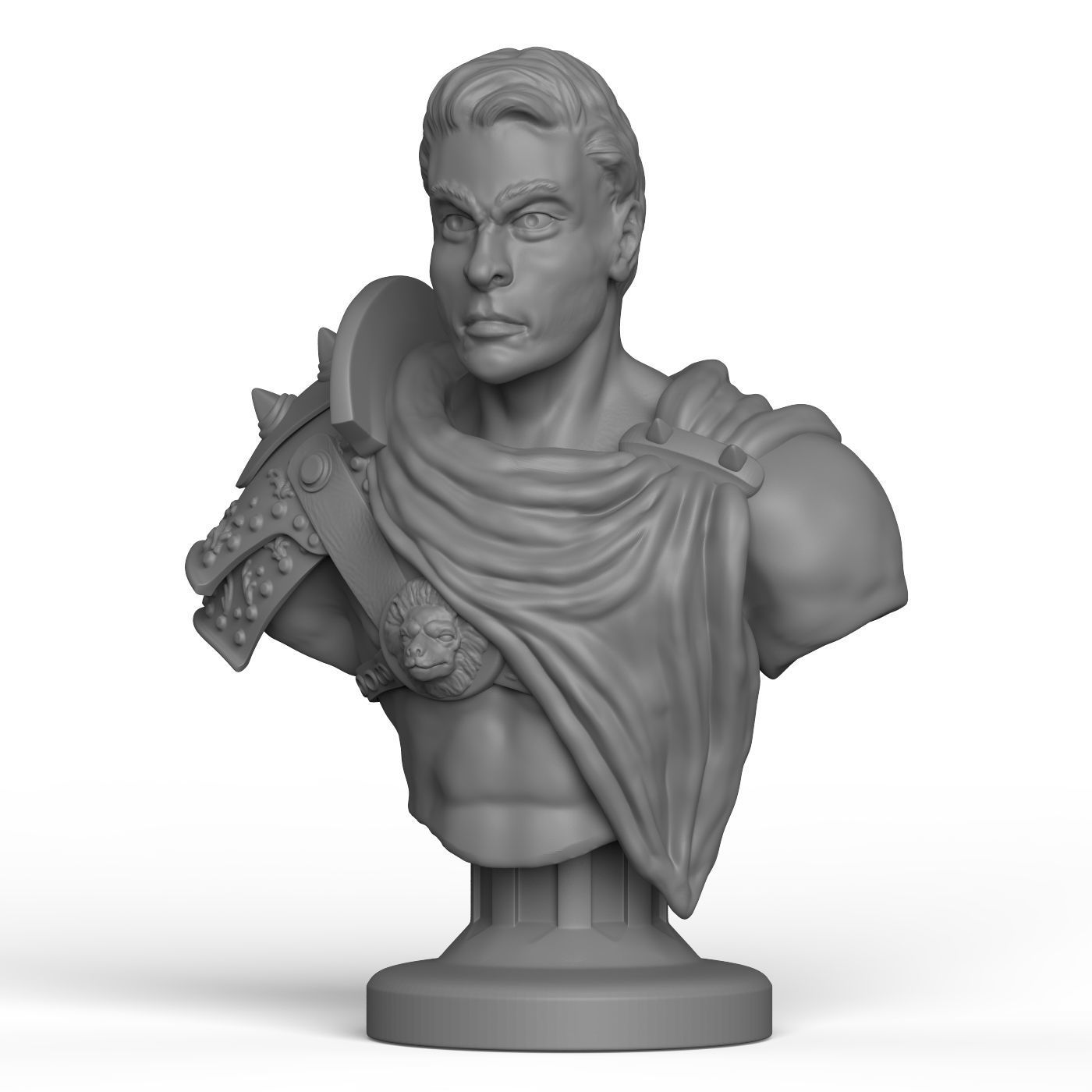 Print Ready Male Warrior Statue 3D model 3D printable | CGTrader