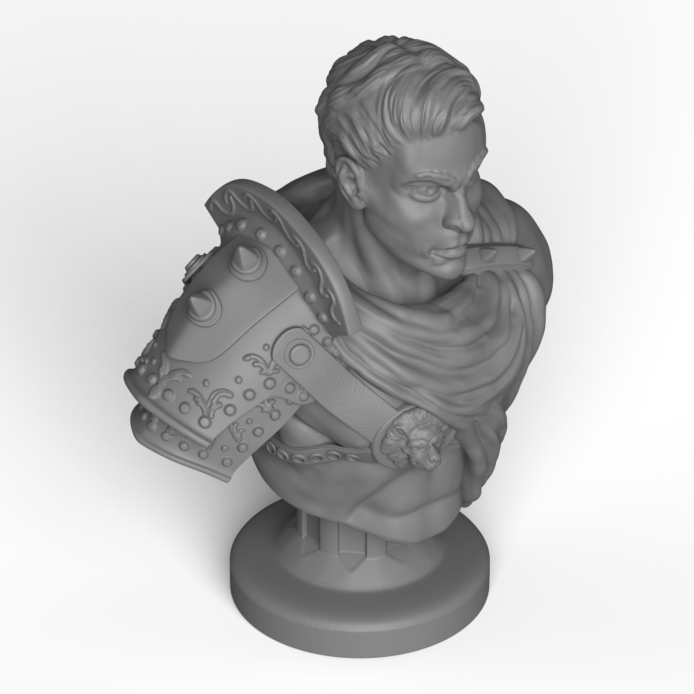 Print Ready Male Warrior Statue 3D model 3D printable | CGTrader