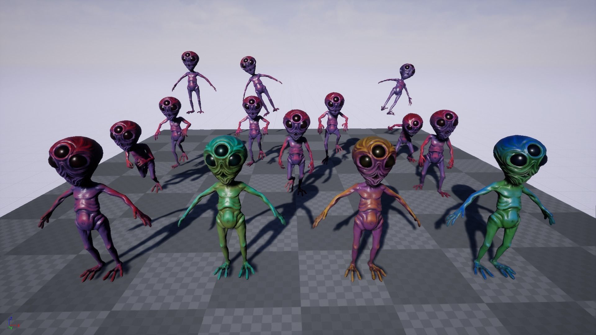 3D model Alien three-eyed VR / AR / low-poly | CGTrader