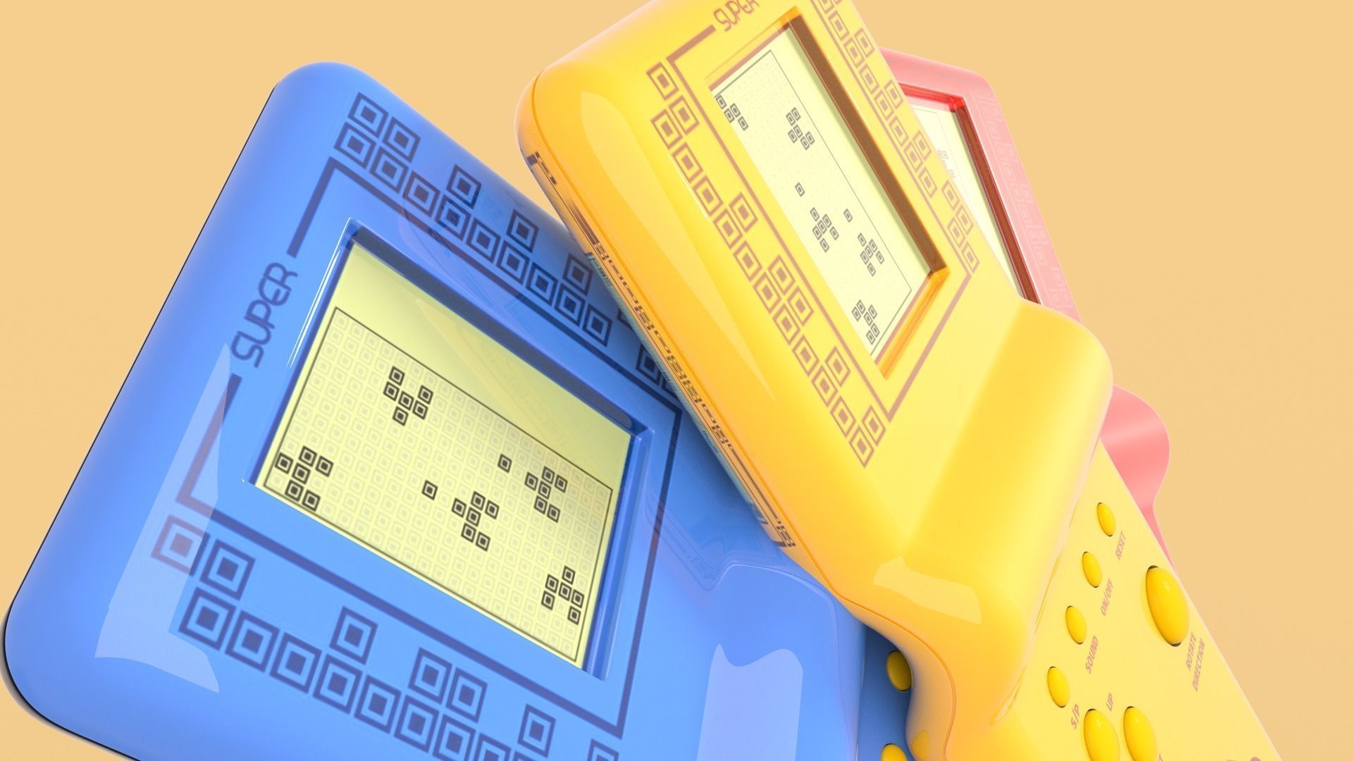 classic-Brick retro game 3D model | CGTrader