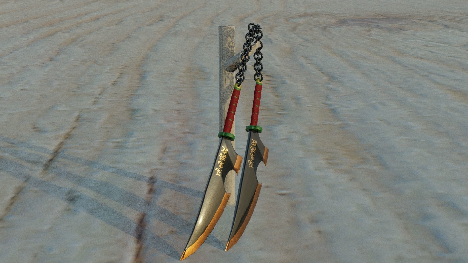 Uzui Tengen s weapon 3D model | CGTrader