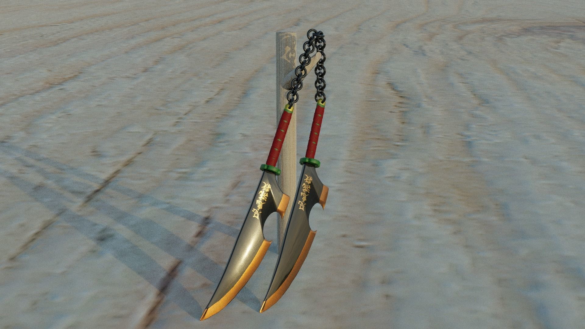 Uzui Tengen s weapon 3D model | CGTrader