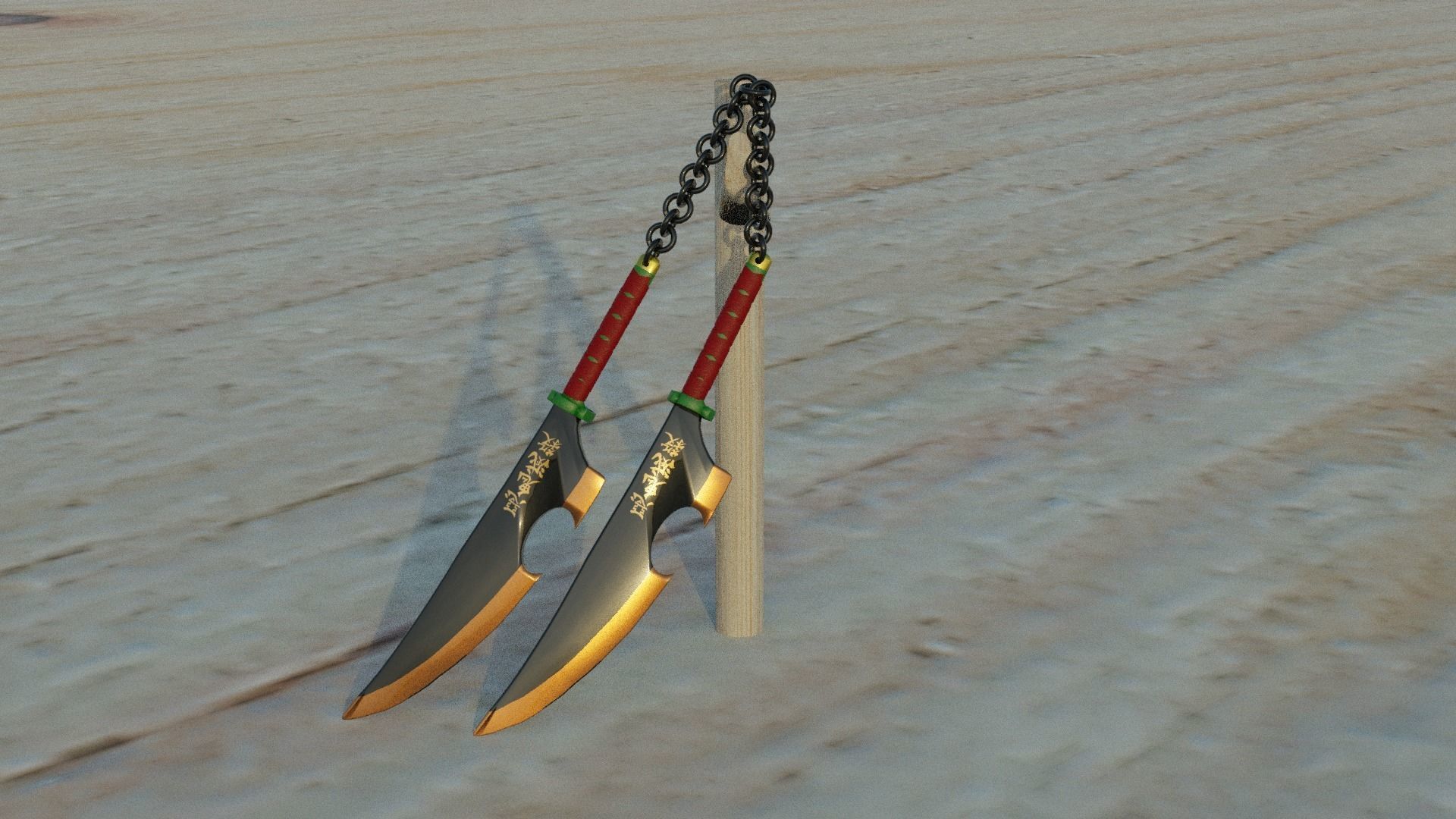 Uzui Tengen s weapon 3D model | CGTrader