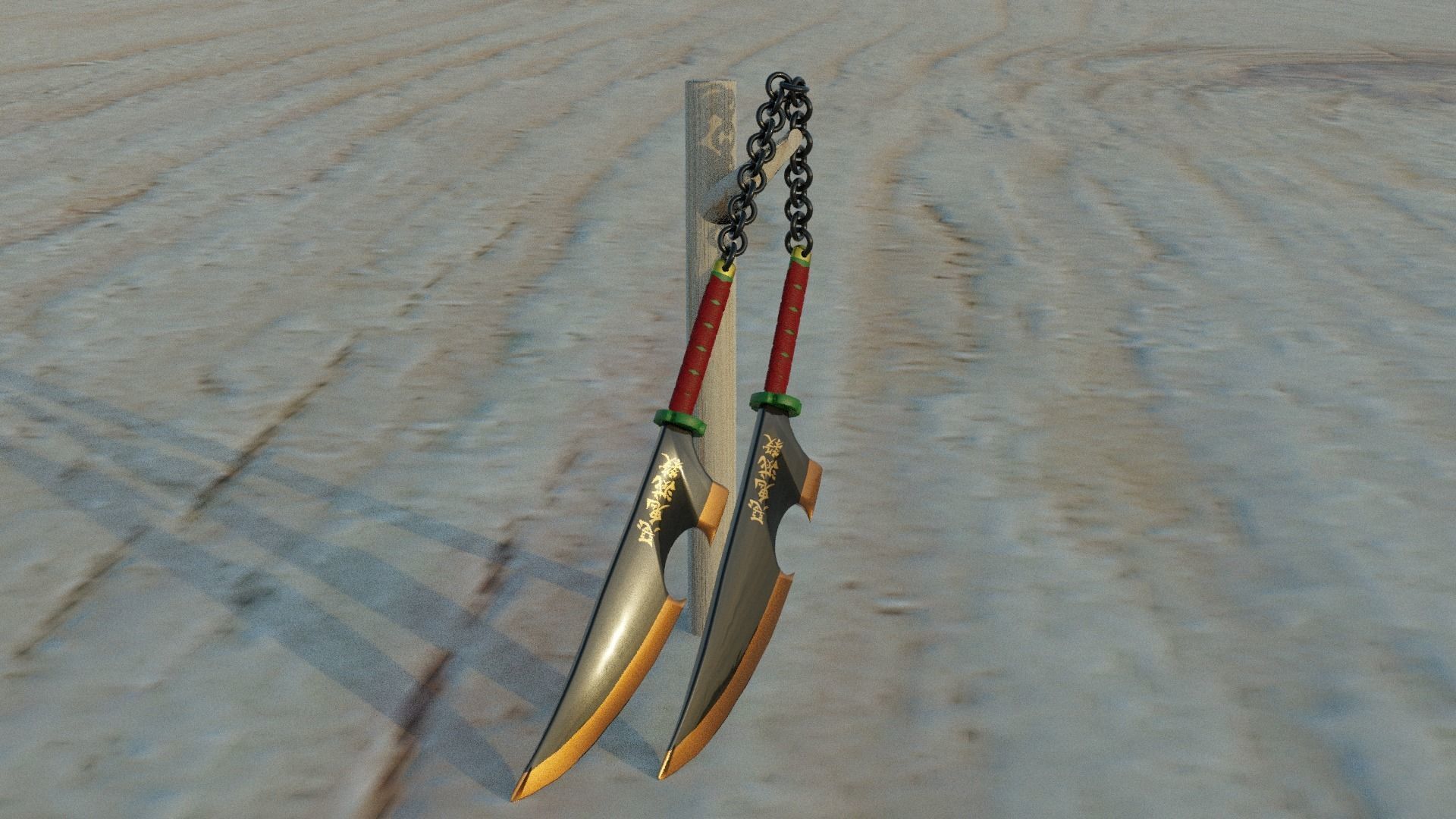 Uzui Tengen s weapon 3D model | CGTrader