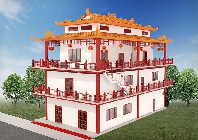 Chinese Temple 3D model | CGTrader