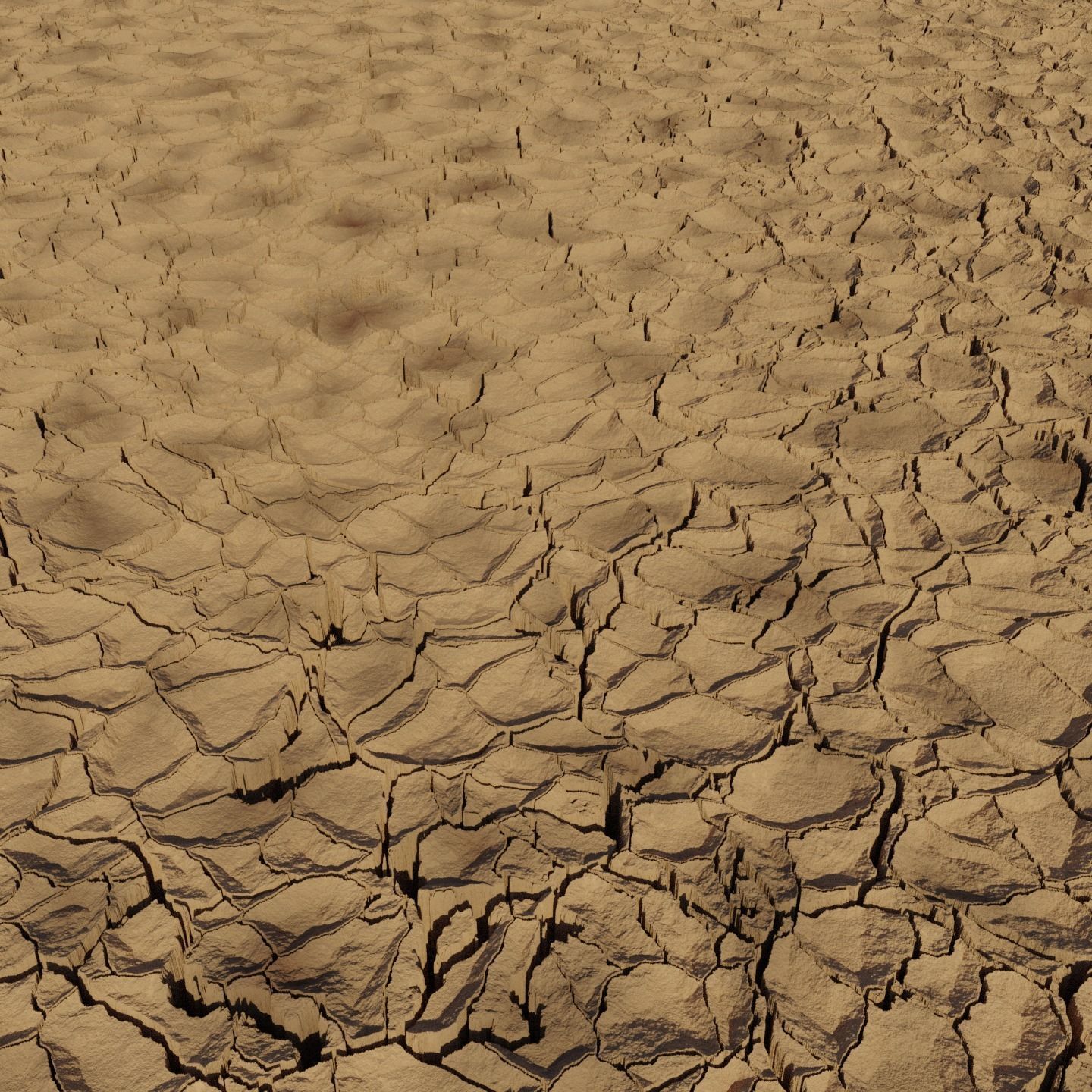 Texture Procedural PBR Dry Desert Cracked Ground Material Texture VR ...