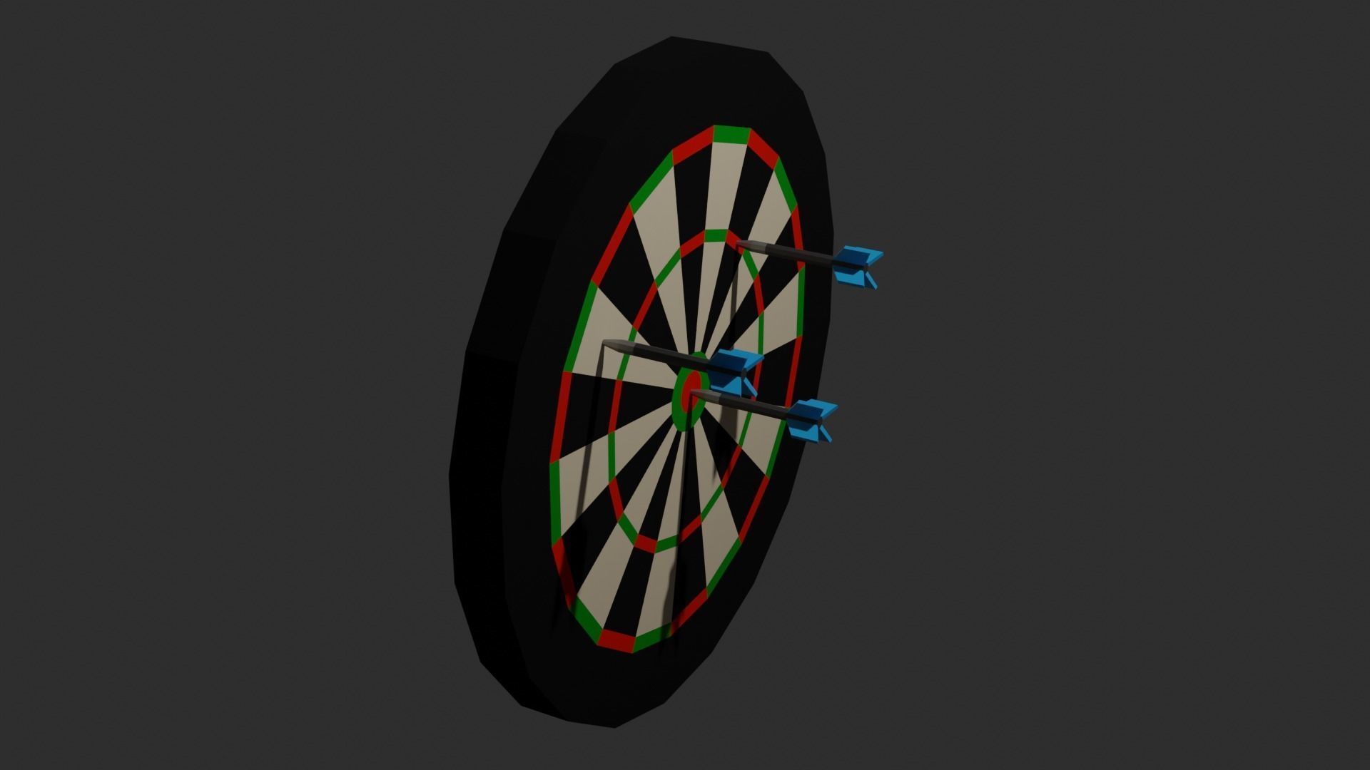 3D model Lowpoly Dartboard darts VR / AR / low-poly | CGTrader