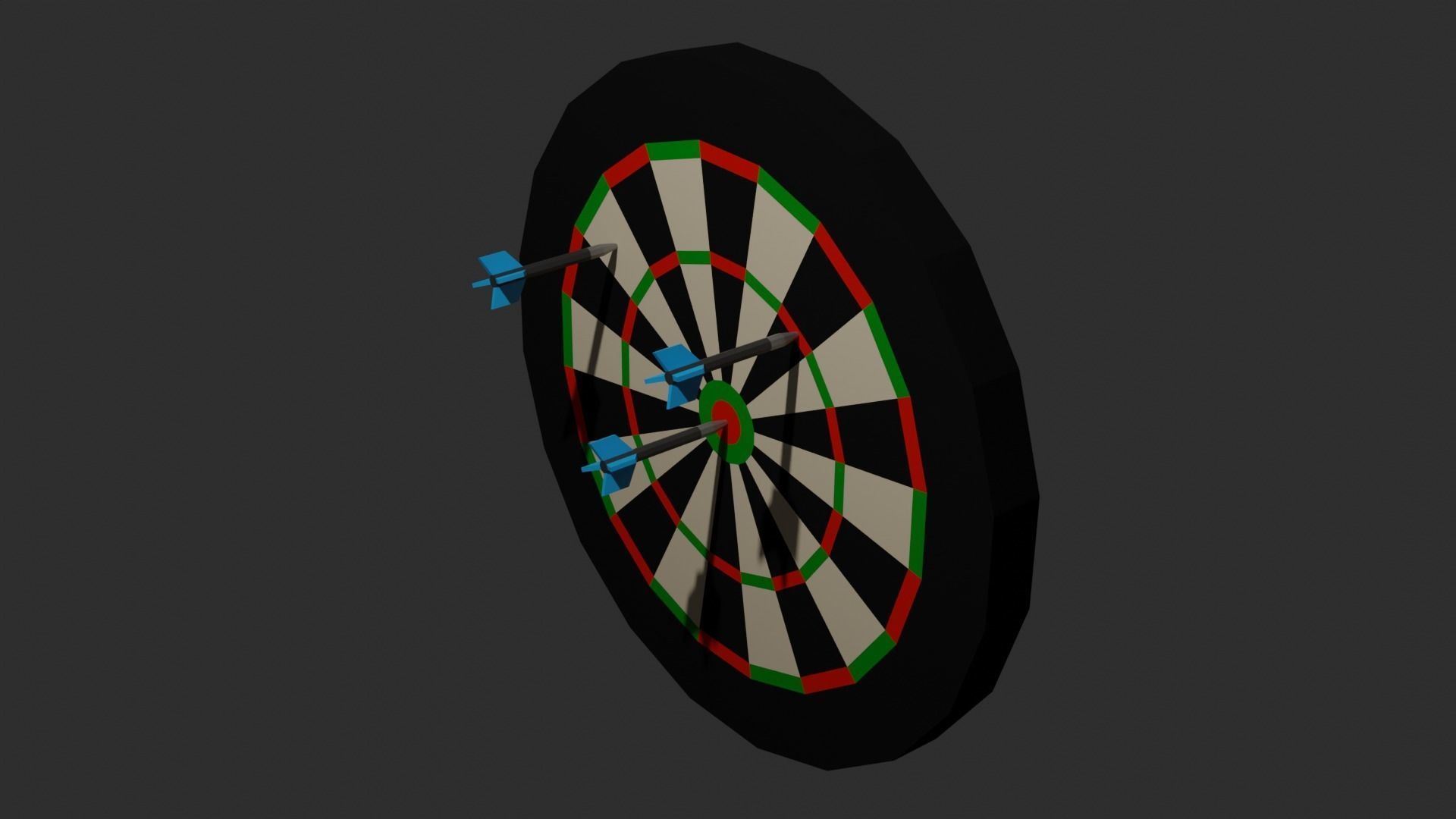3D model Lowpoly Dartboard darts VR / AR / low-poly | CGTrader