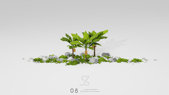 Banana Tree free VR / AR / low-poly 3D model animated rigged | CGTrader