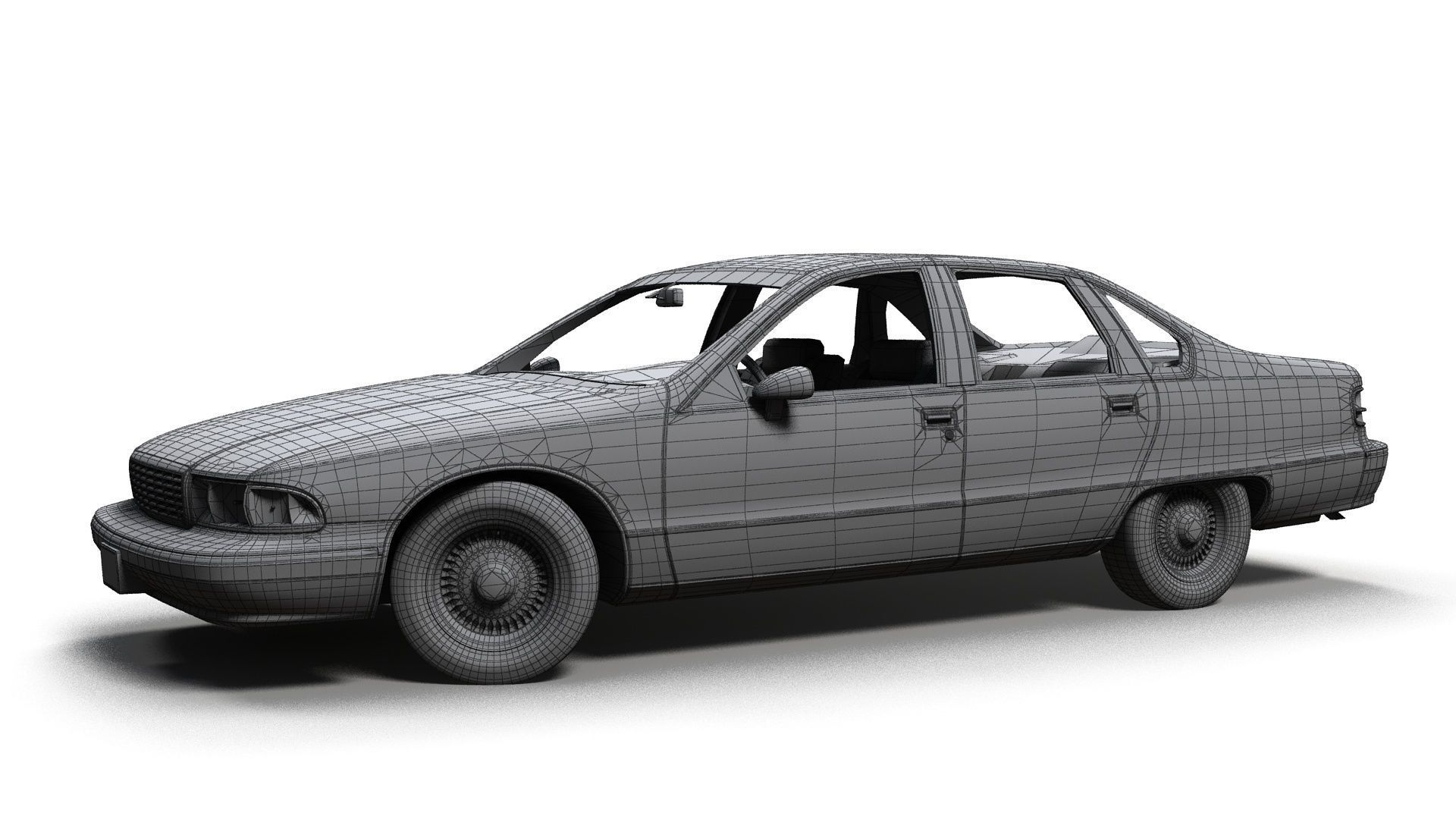 3D model 90s generic sedan VR / AR / low-poly | CGTrader