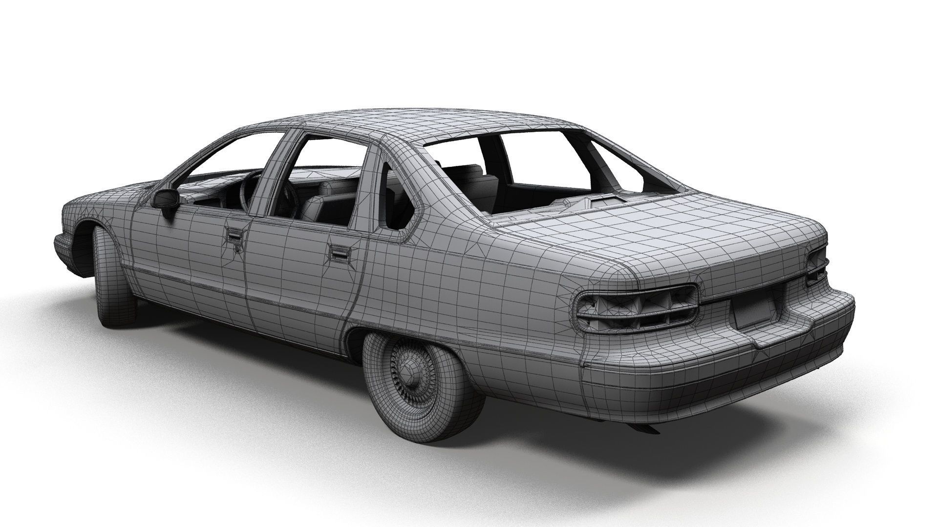 3D model 90s generic sedan VR / AR / low-poly | CGTrader