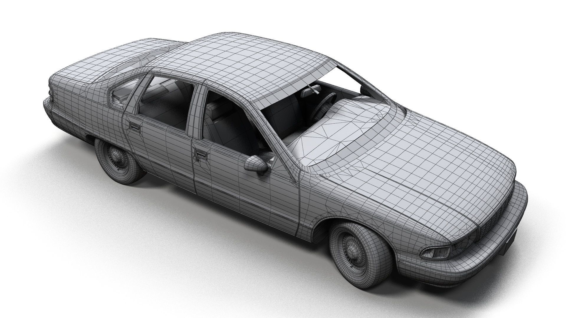 3D model 90s generic sedan VR / AR / low-poly | CGTrader