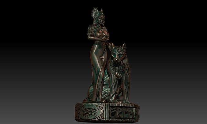 Freya statue of egyptian woman 3D model 3D printable | CGTrader