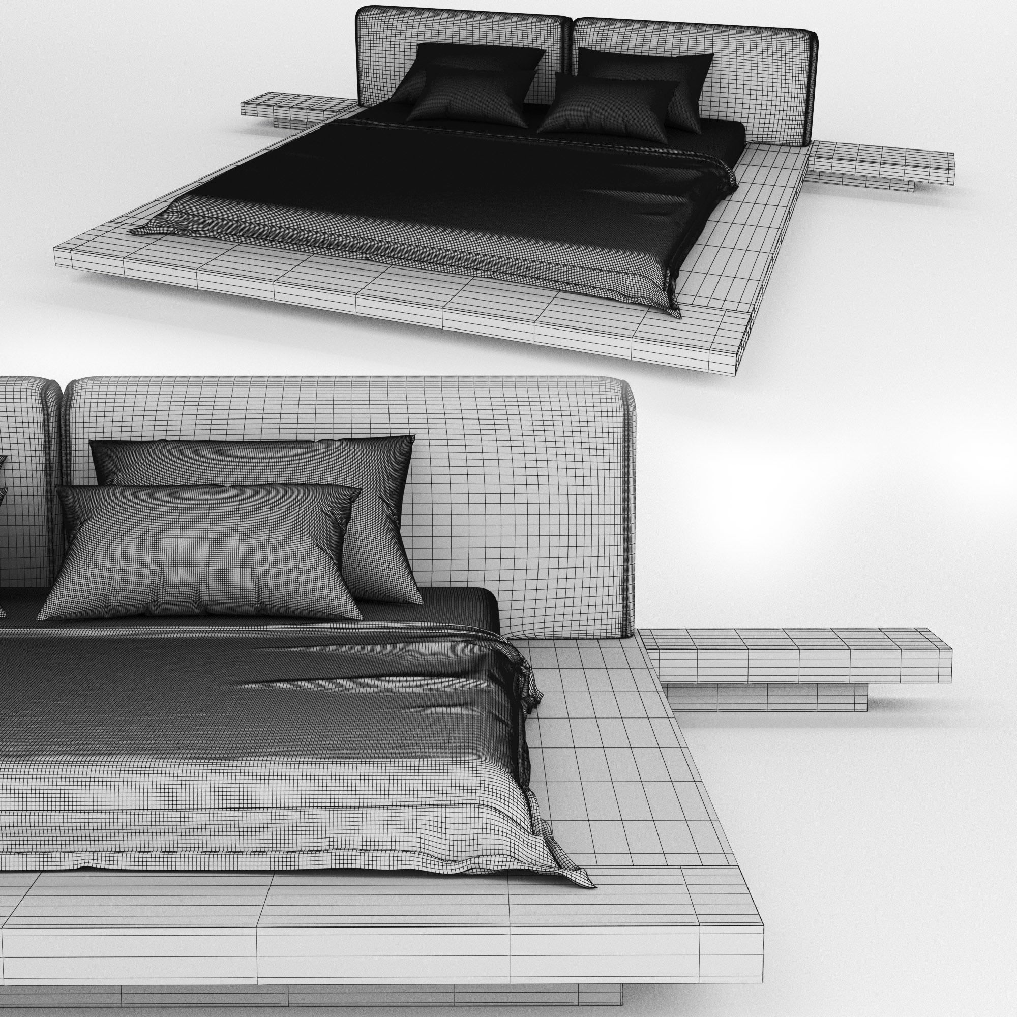 Modloft Worth King Bed 3D model | CGTrader