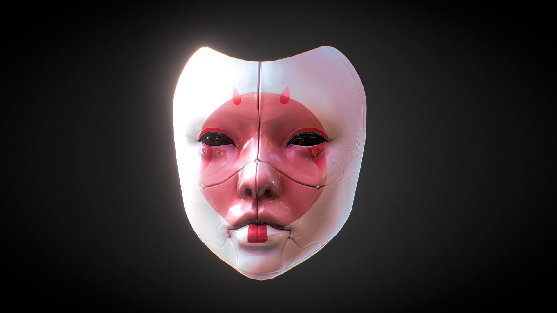 Ghost in the Shell Geisha Mask 3D model | CGTrader