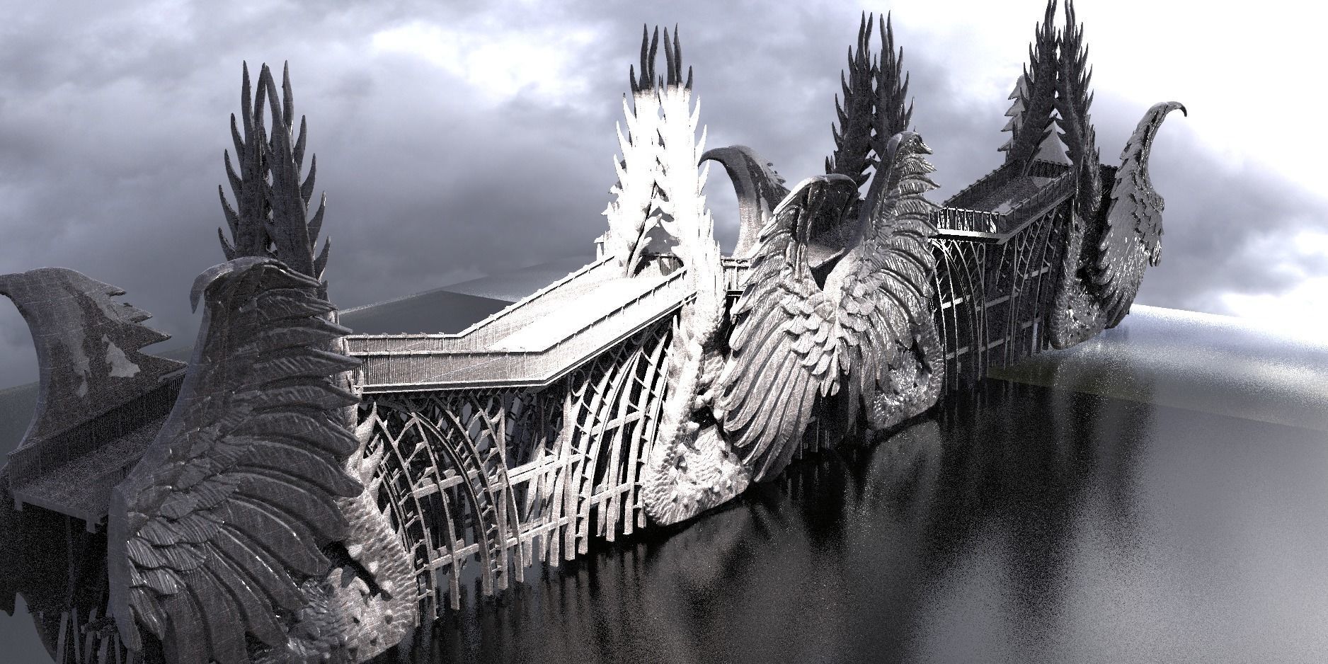 Dragon Bloodlines Bridge Queens 3D model | CGTrader