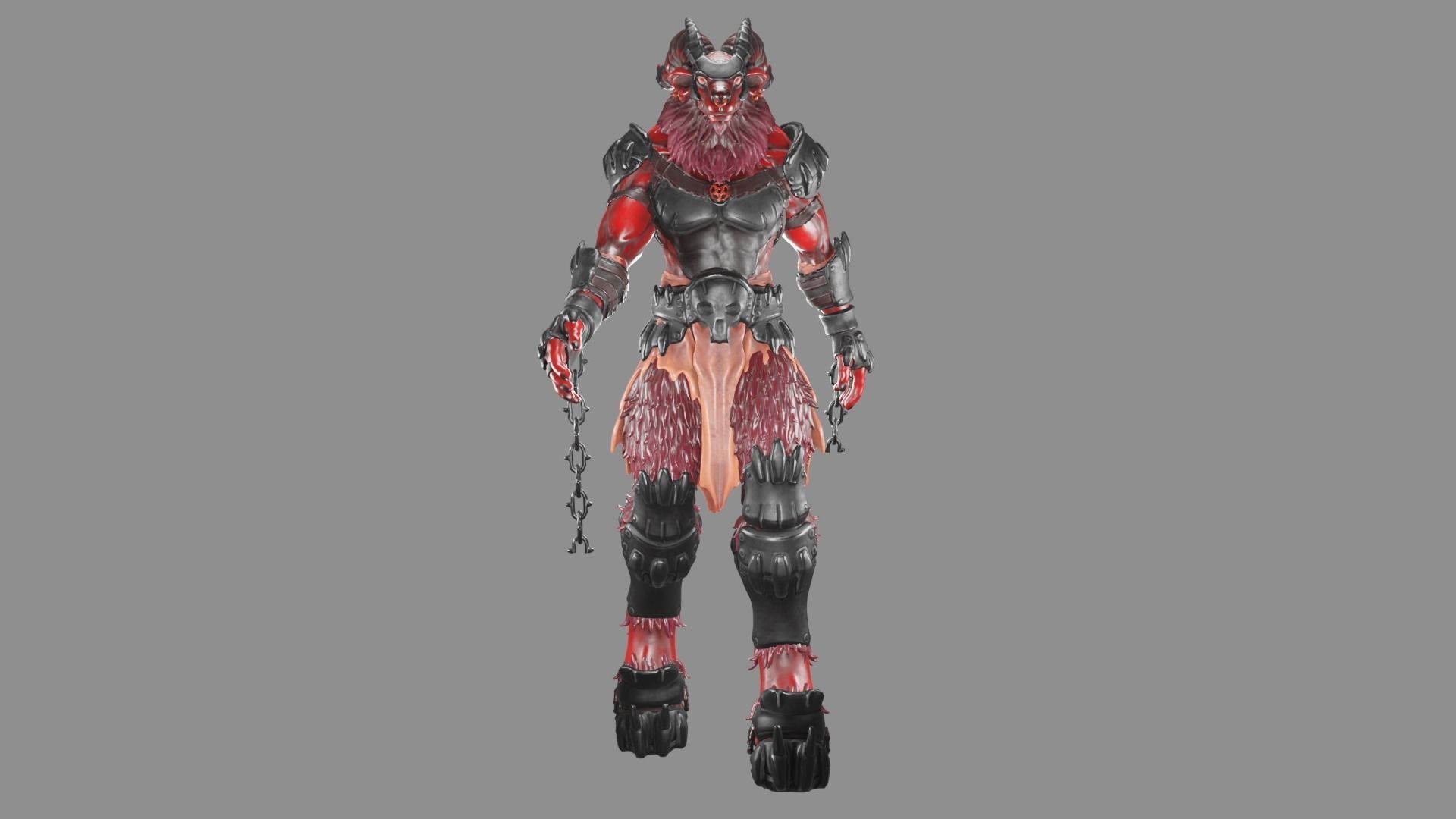 Baphomet character 3D model rigged | CGTrader