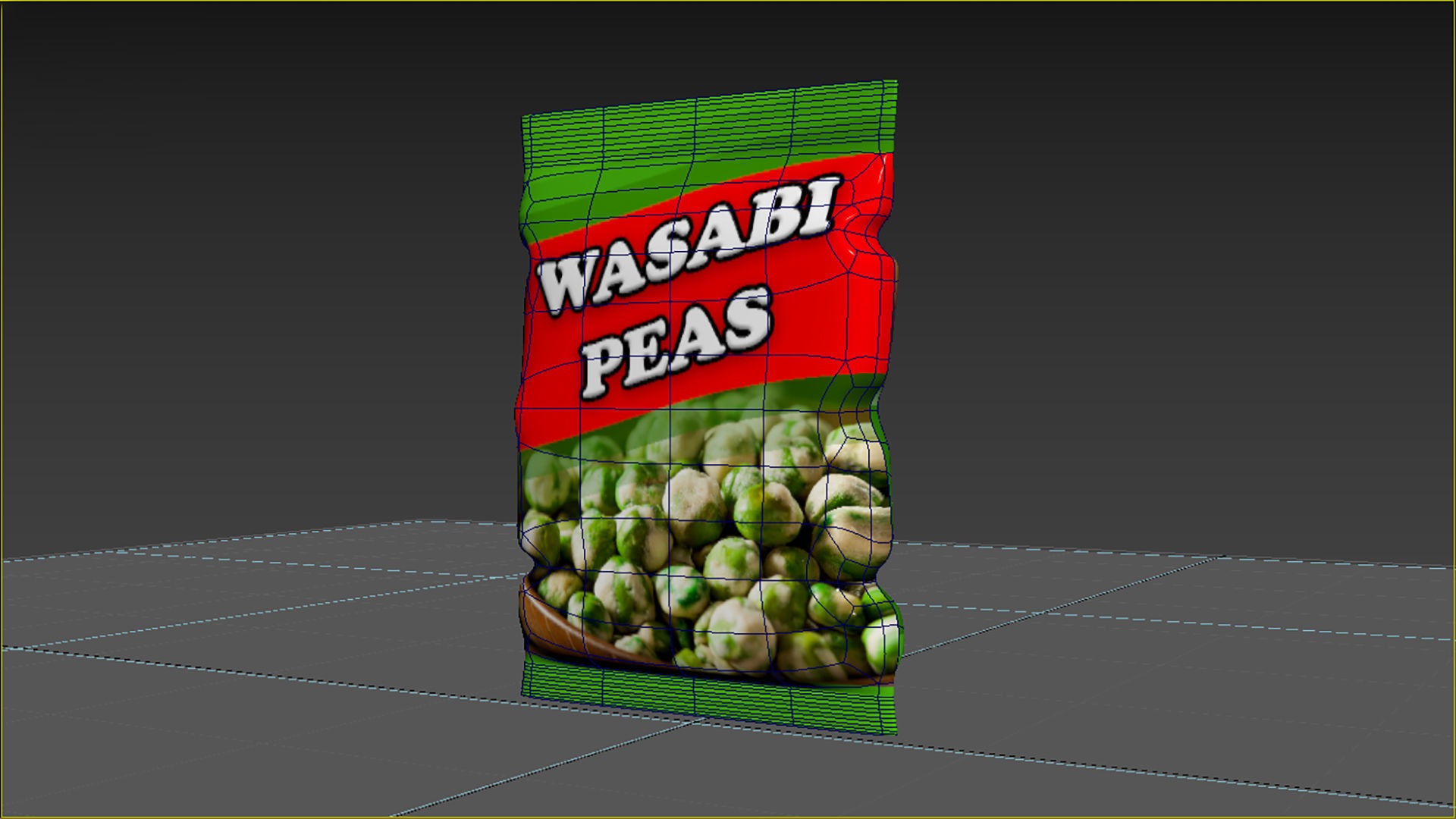 Wasabi Peas Packet Pack Packaging 3D model | CGTrader