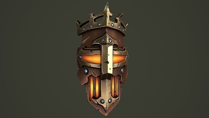 3D model Knight mask VR / AR / low-poly | CGTrader